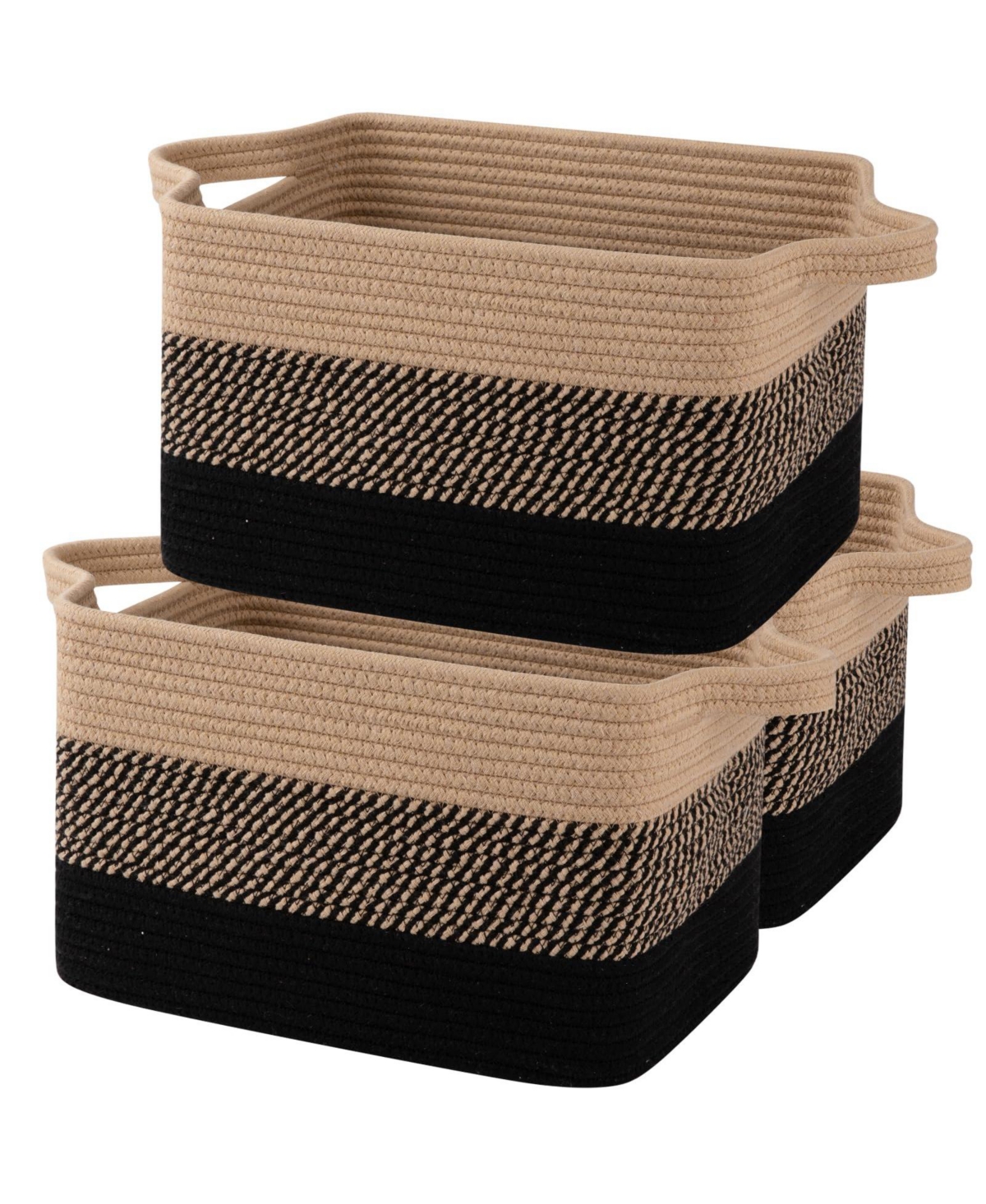 Click here for Gnuadz 3PC Woven Cotton Rope Storage Baskets Bathr... prices
