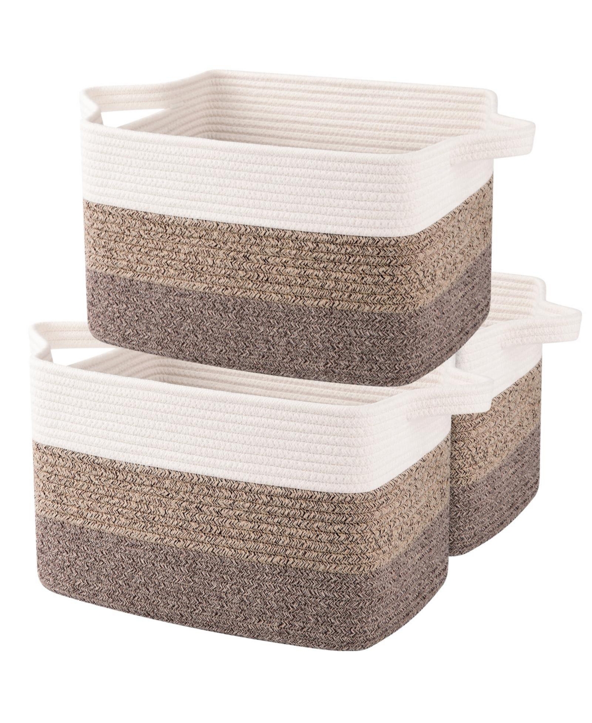 Click here for Gnuadz 3PC Woven Cotton Rope Storage Baskets Bathr... prices
