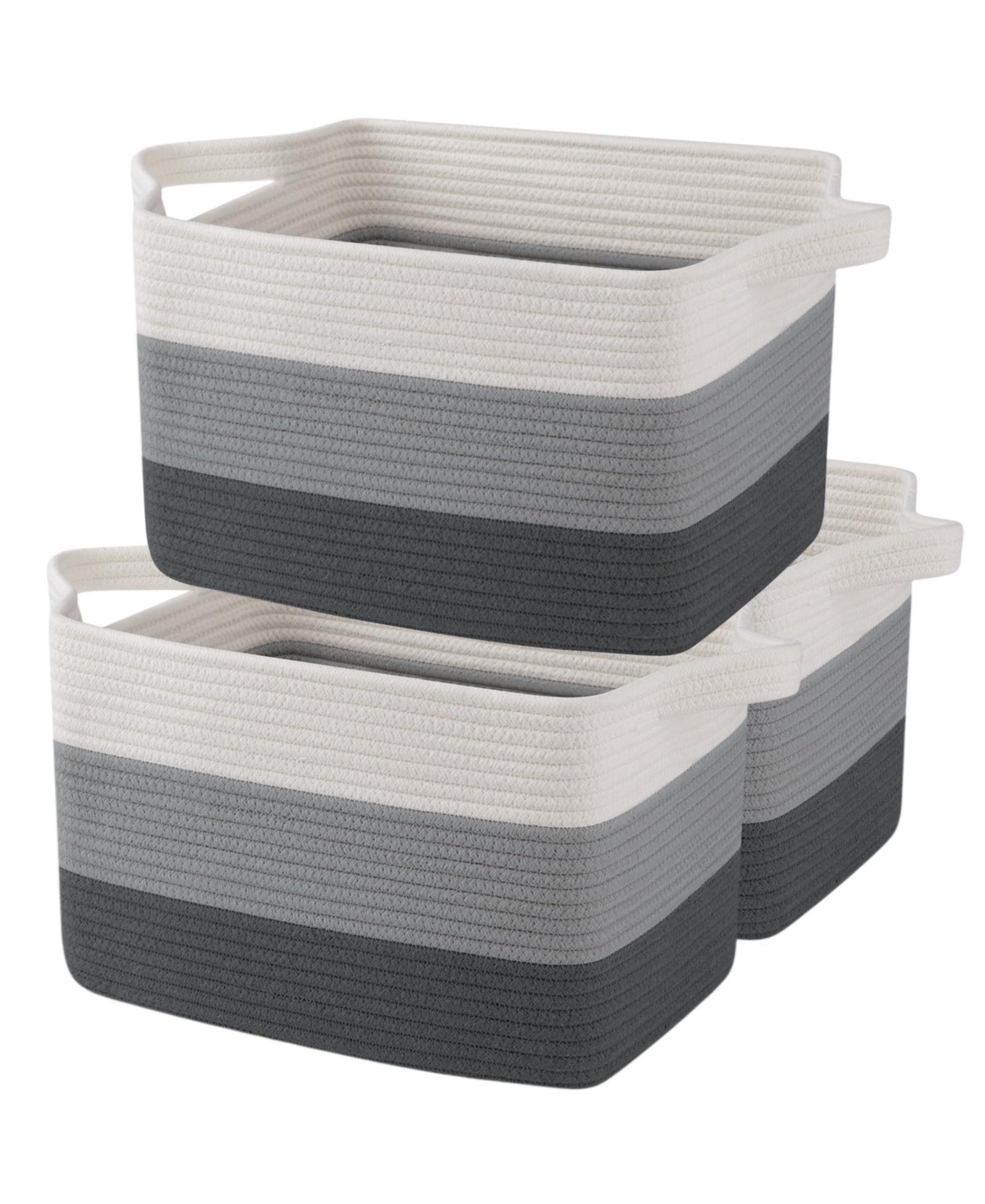 Click here for Gnuadz 3PC Woven Cotton Rope Storage Baskets Bathr... prices