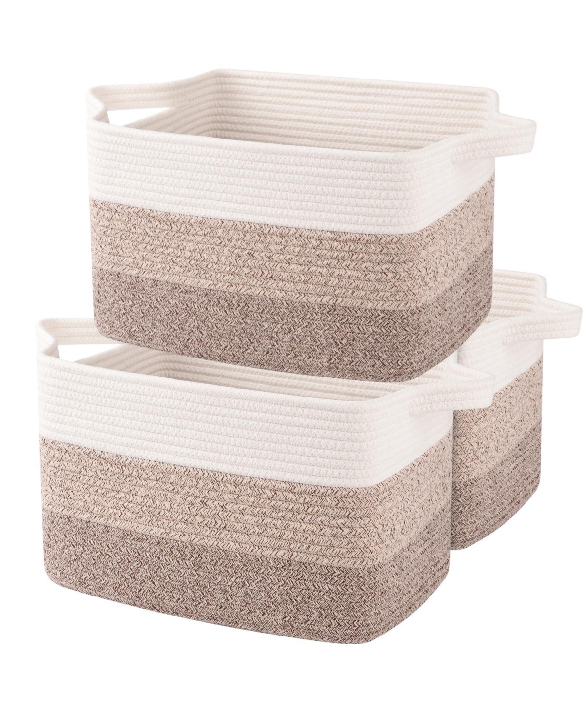 Click here for Gnuadz 3PC Woven Cotton Rope Storage Baskets Bathr... prices