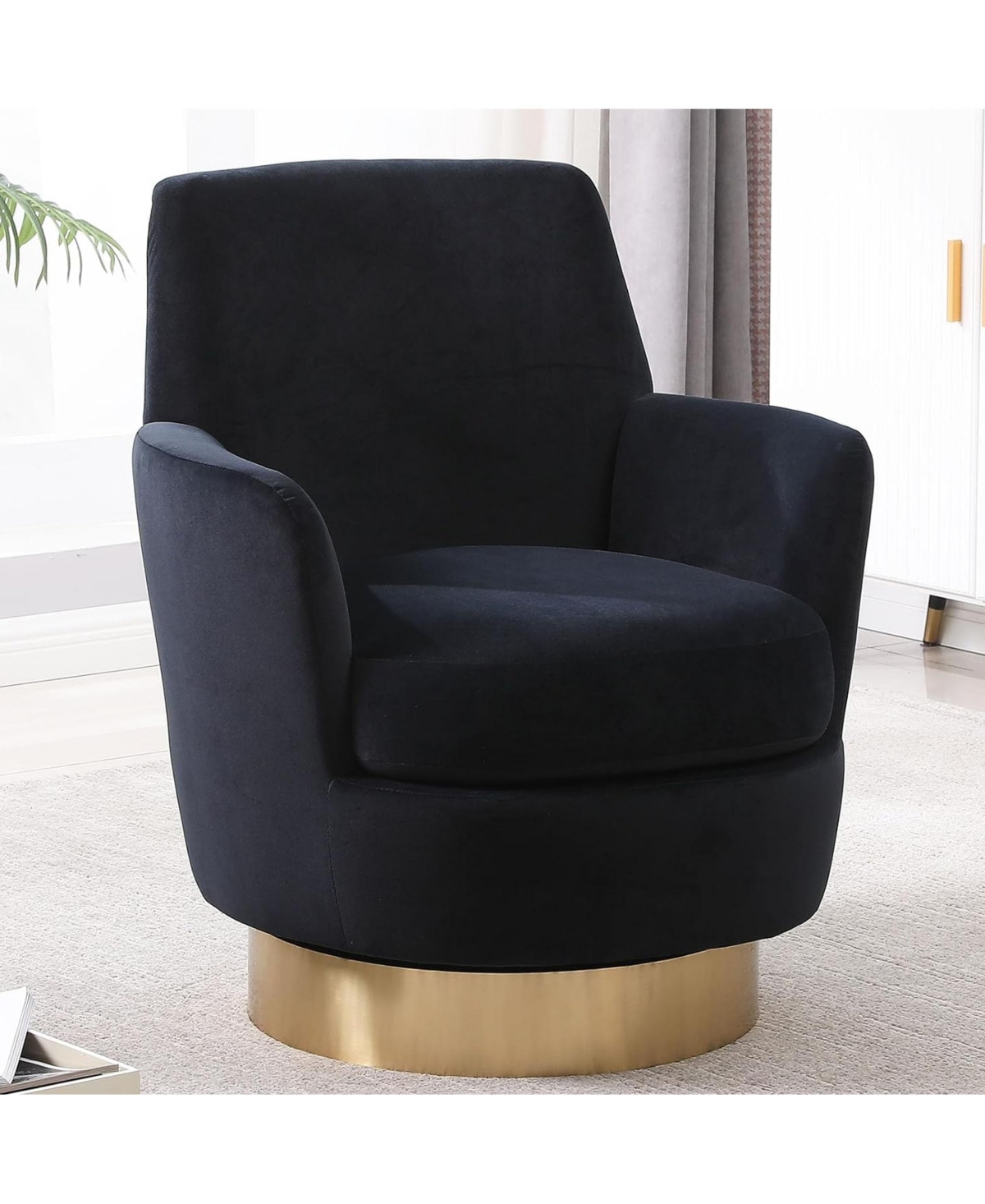 Click here for Rainsken 360degree(s) Swivel Barrel Chair  Velvet... prices