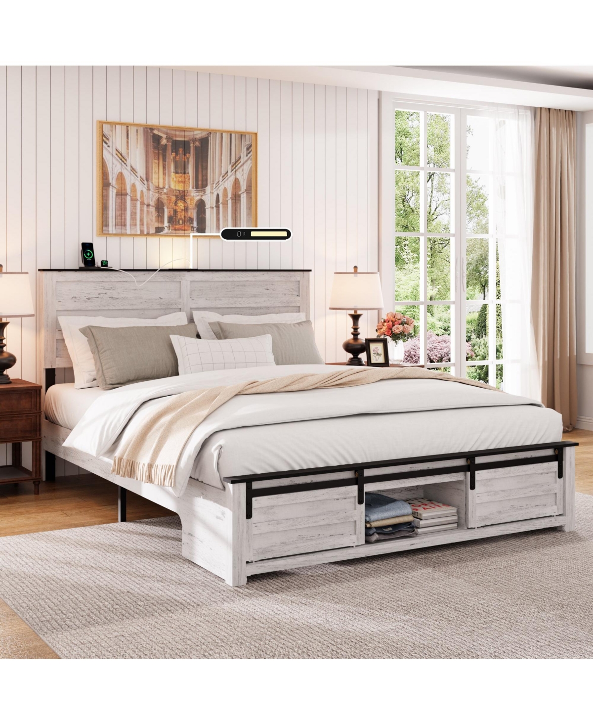 Click here for Lucky One Bed Frame with Upholstered Headboard and... prices