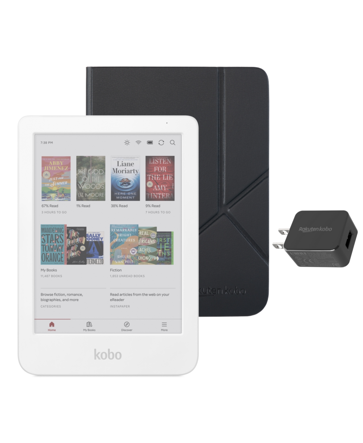Click here for Kobo Clara Colour eReader with Black SleepCover Ca... prices