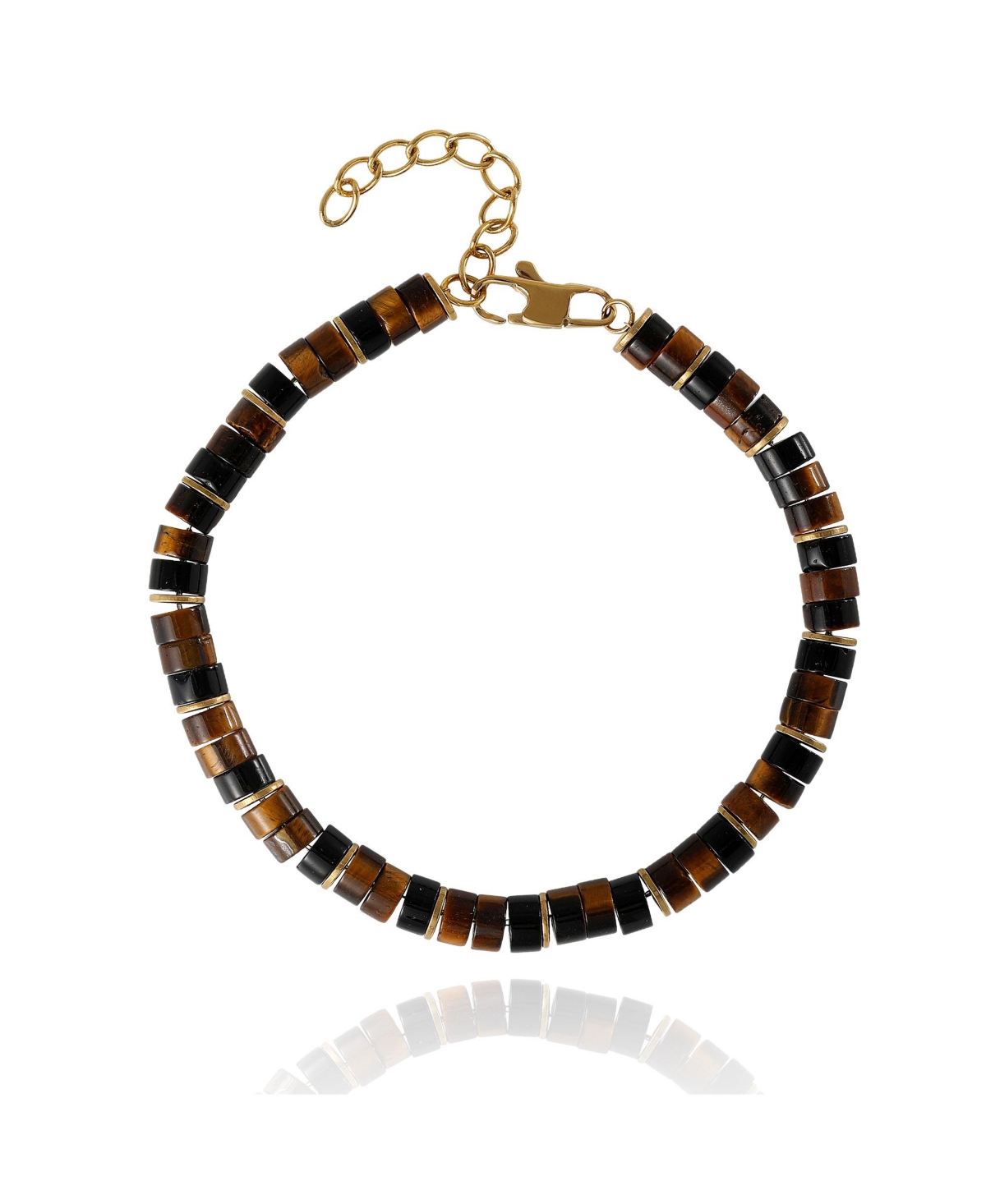 Click here for Lucky Brand Tiger Eye Heishi Stainless Steel Bead... prices