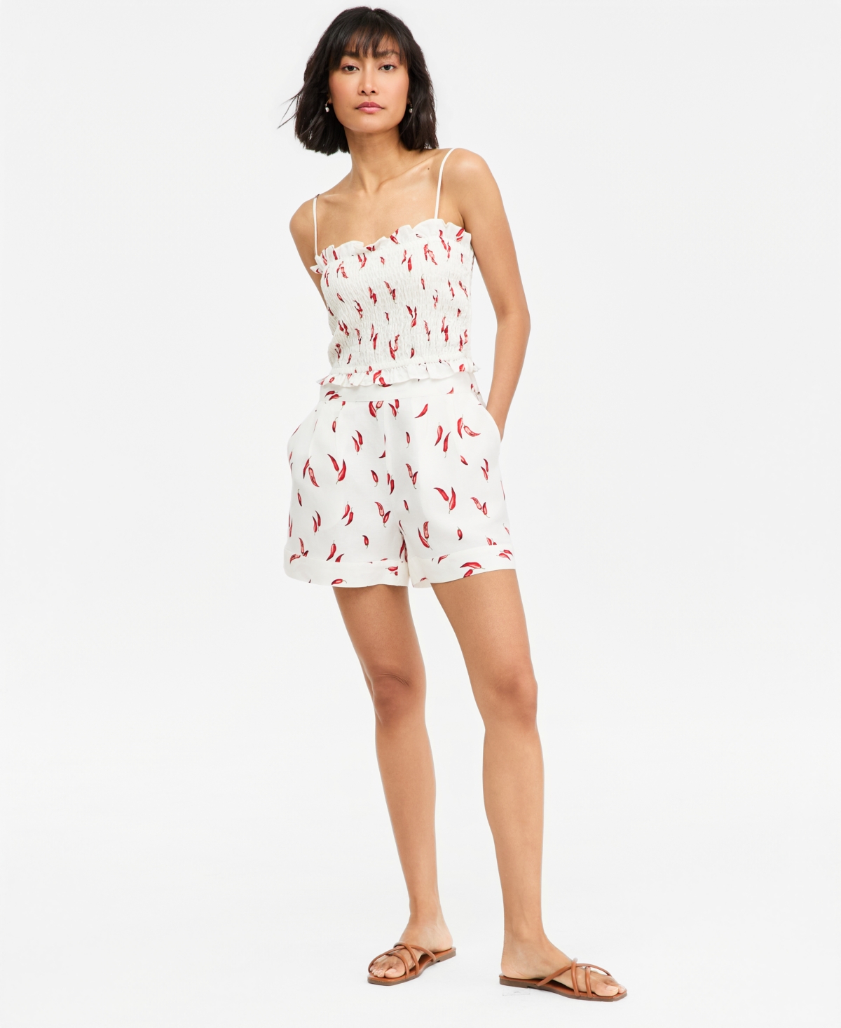 Click here for On 34th Womens Linen-Blend Tailored Pull-On Shorts... prices