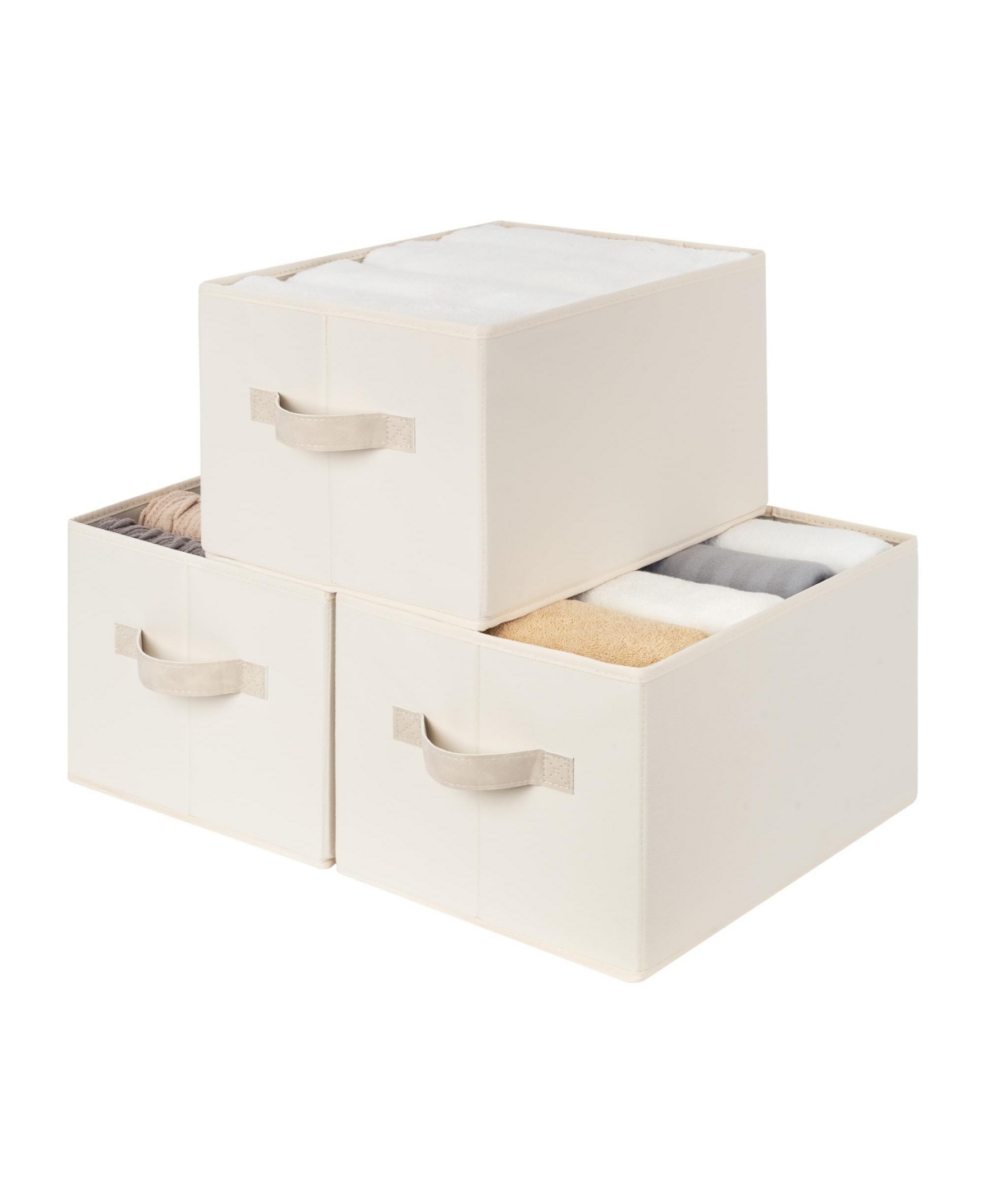 Click here for Gnuadz 3 Piece Fabric Closet Organizer Storage Bin... prices