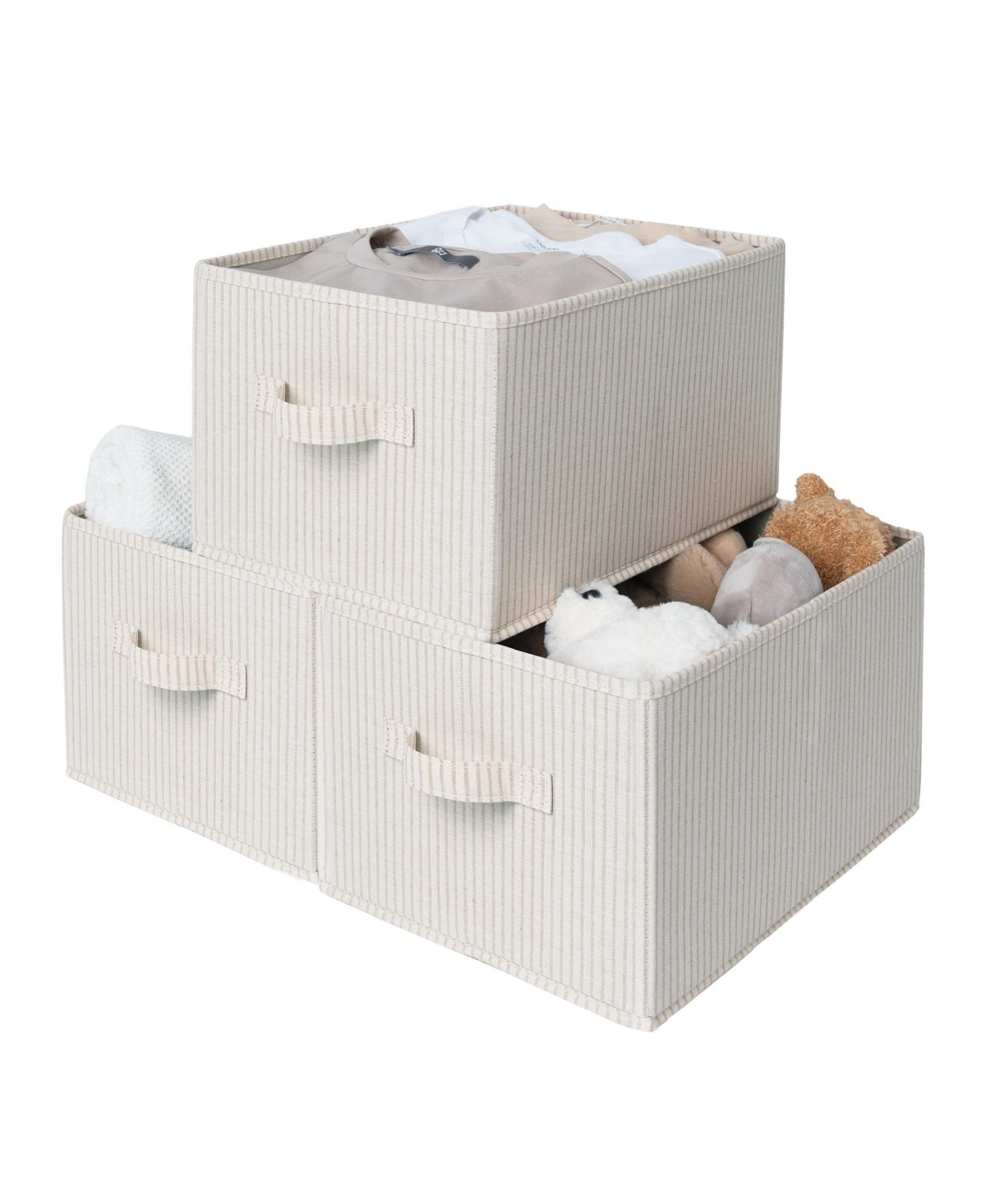 Click here for Gnuadz 3 Piece Fabric Closet Organizer Storage Bin... prices