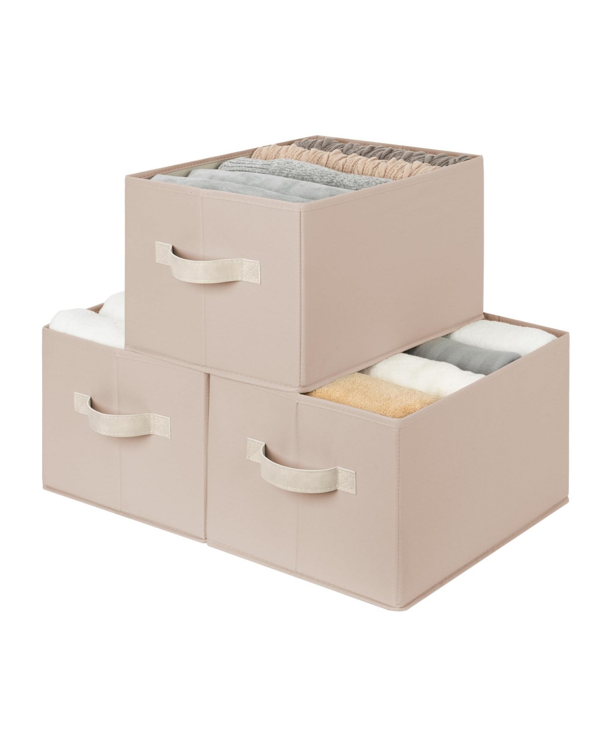 Click here for Gnuadz 3 Piece Fabric Closet Organizer Storage Bin... prices