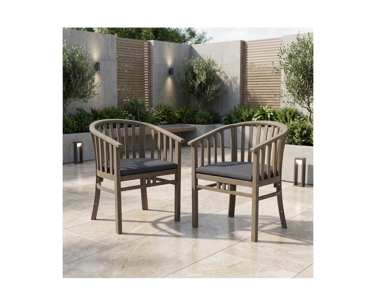 Click here for sumyeg Outdoor Wooden Dining Chairs With Cushions(... prices