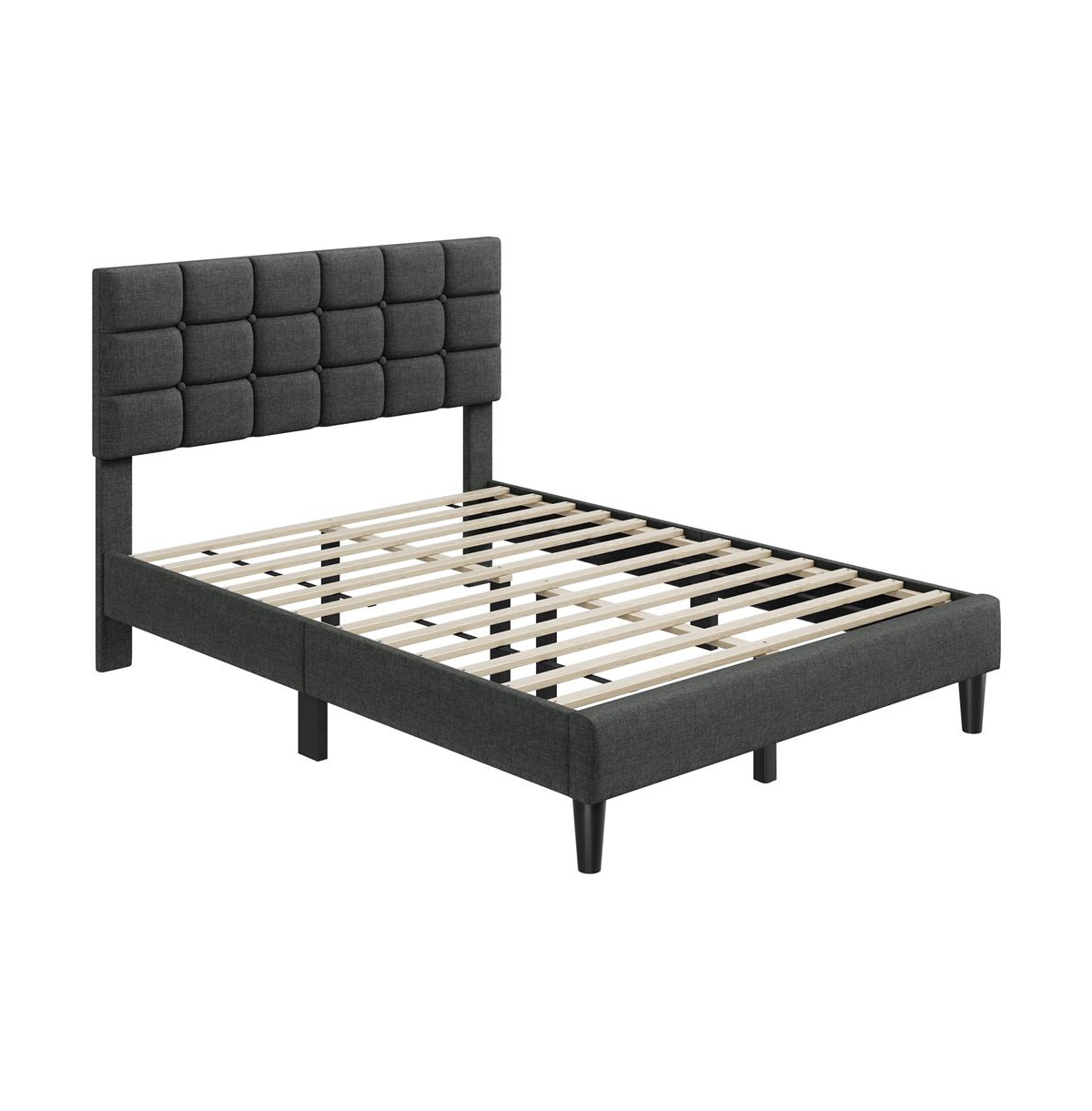 Click here for Size Upholstered Bed Frame with Square Tufted Head... prices