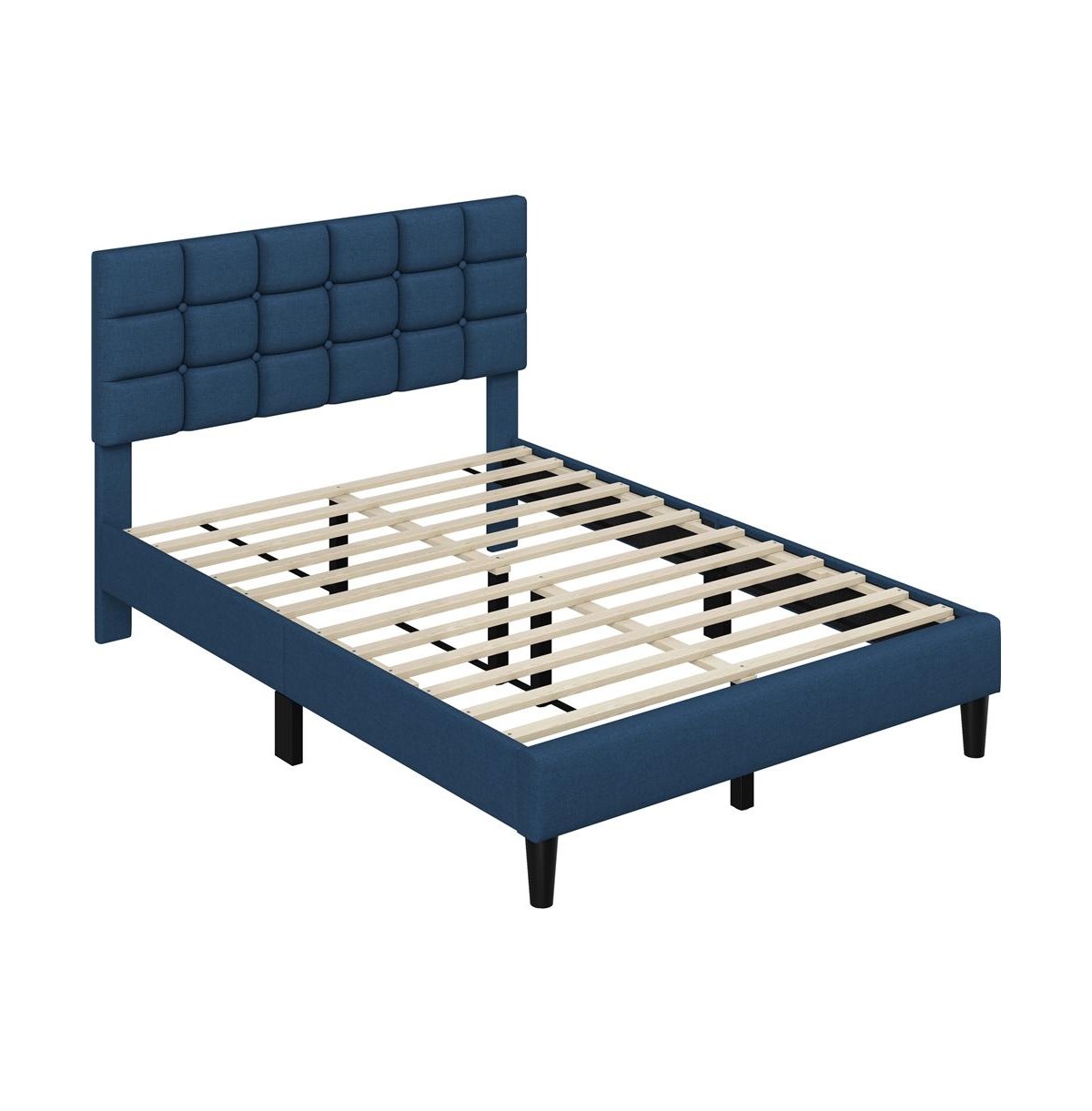 Click here for Size Upholstered Bed Frame with Square Tufted Head... prices