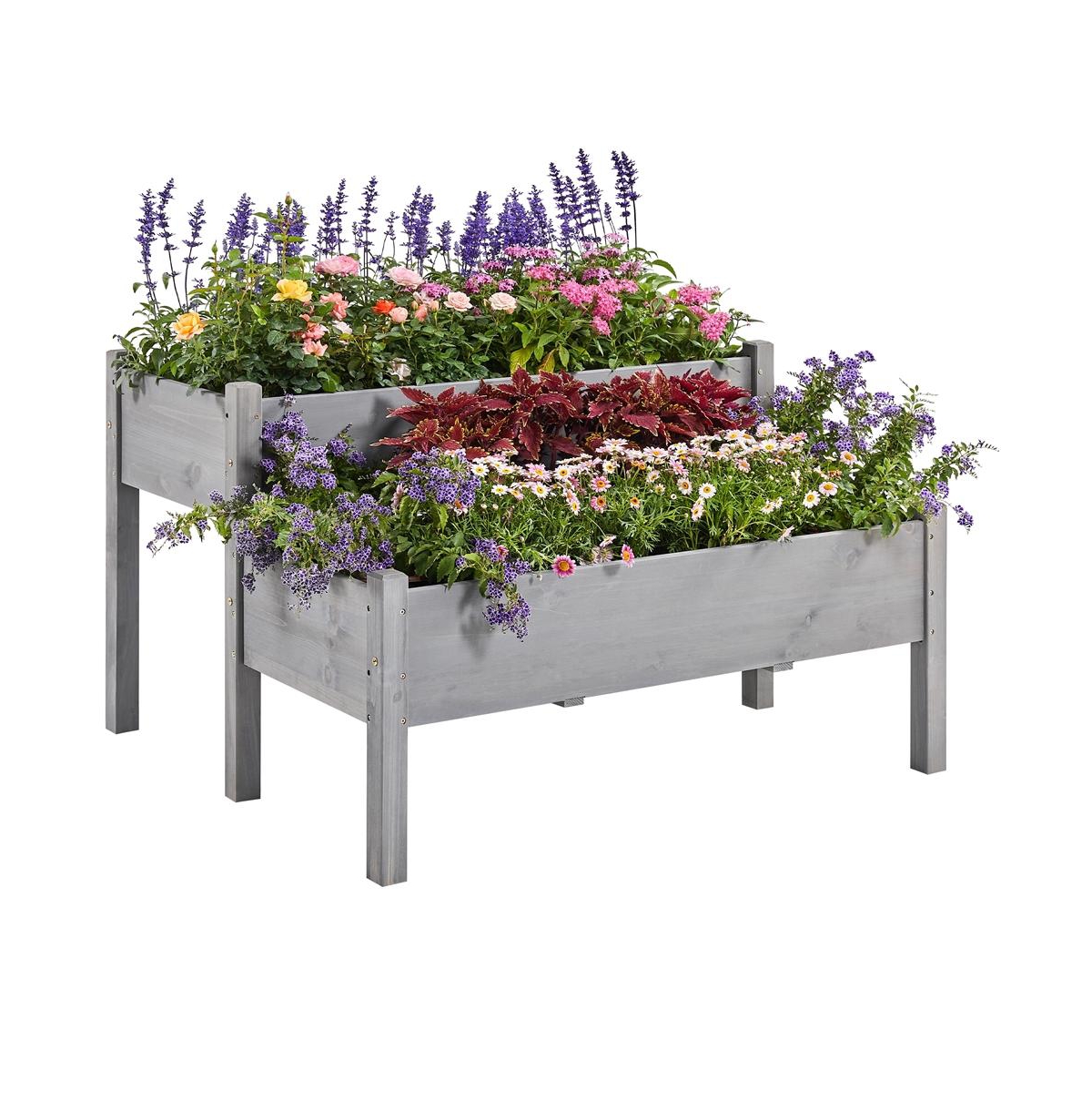 Click here for Yaheetech 2-Tier Raised Garden Bed Twin Beds with... prices