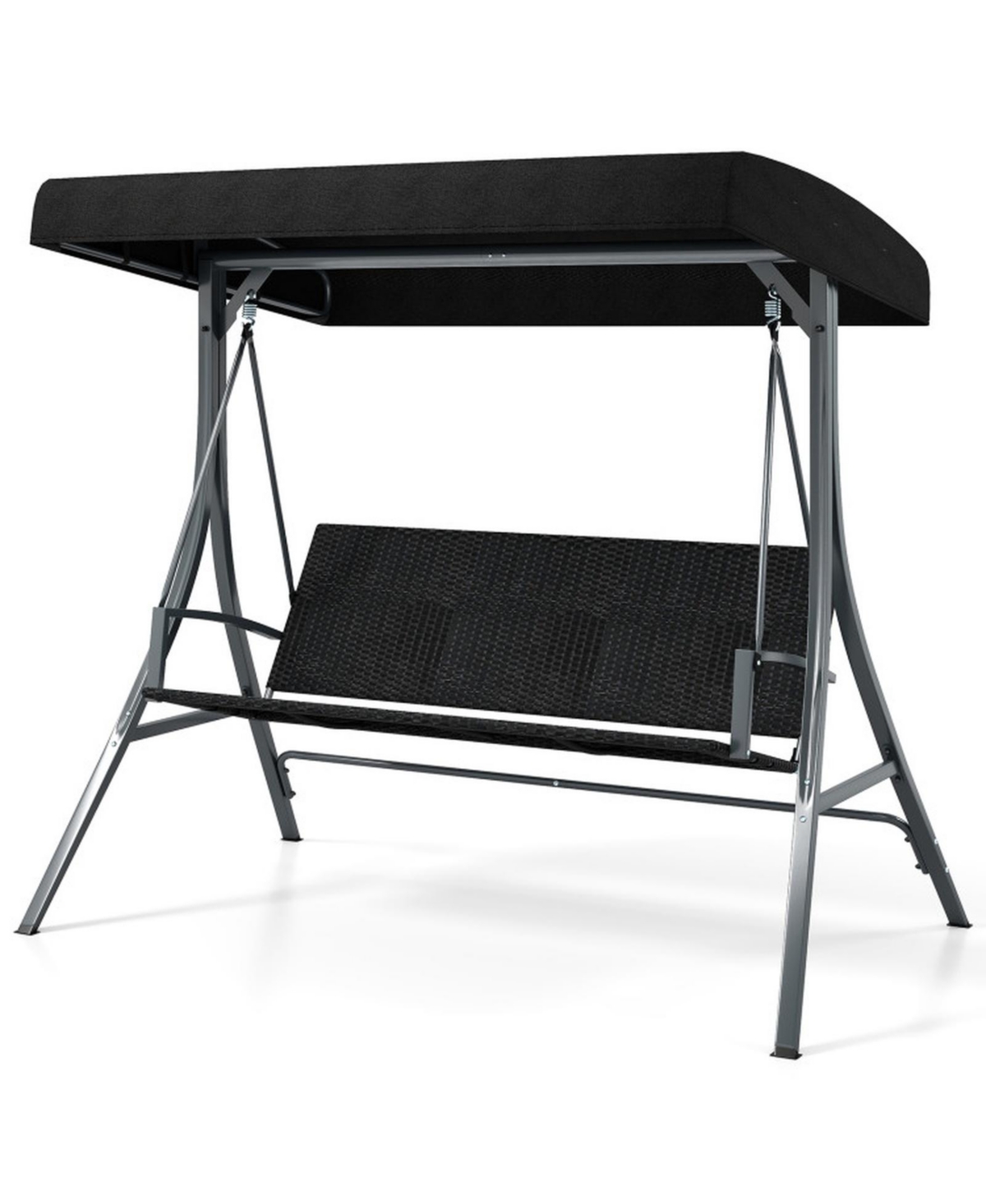 Click here for Gouun 3-Person Canopy Porch Swing with A-Frame Sta... prices