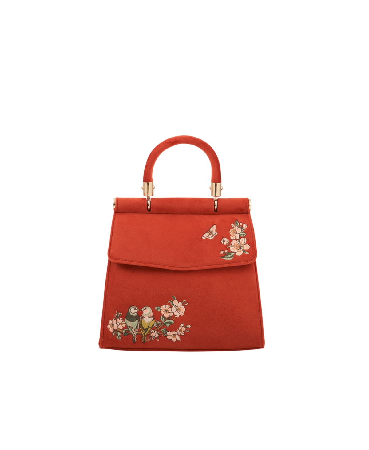 Click here for Fable England Lovebirds Mini Top Handle Tote - Rus... prices