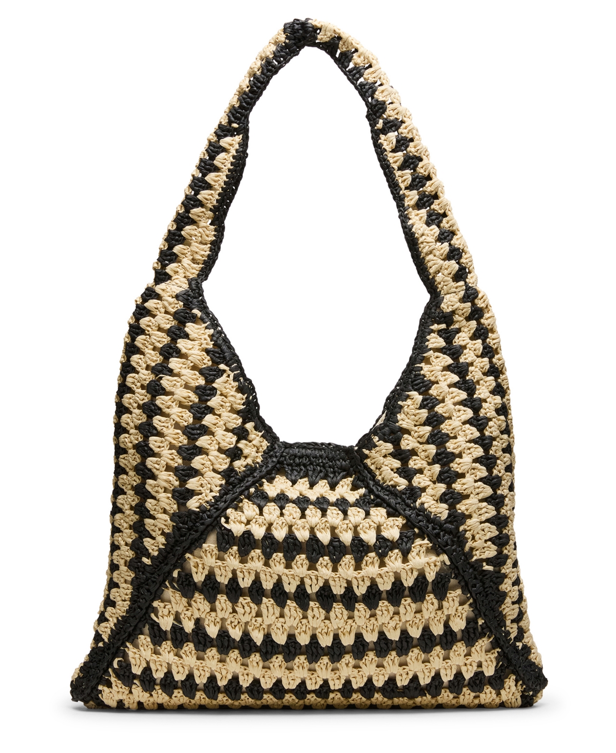 Click here for Steve Madden Voodoo Raffia Large Hobo Handbag - Bl... prices