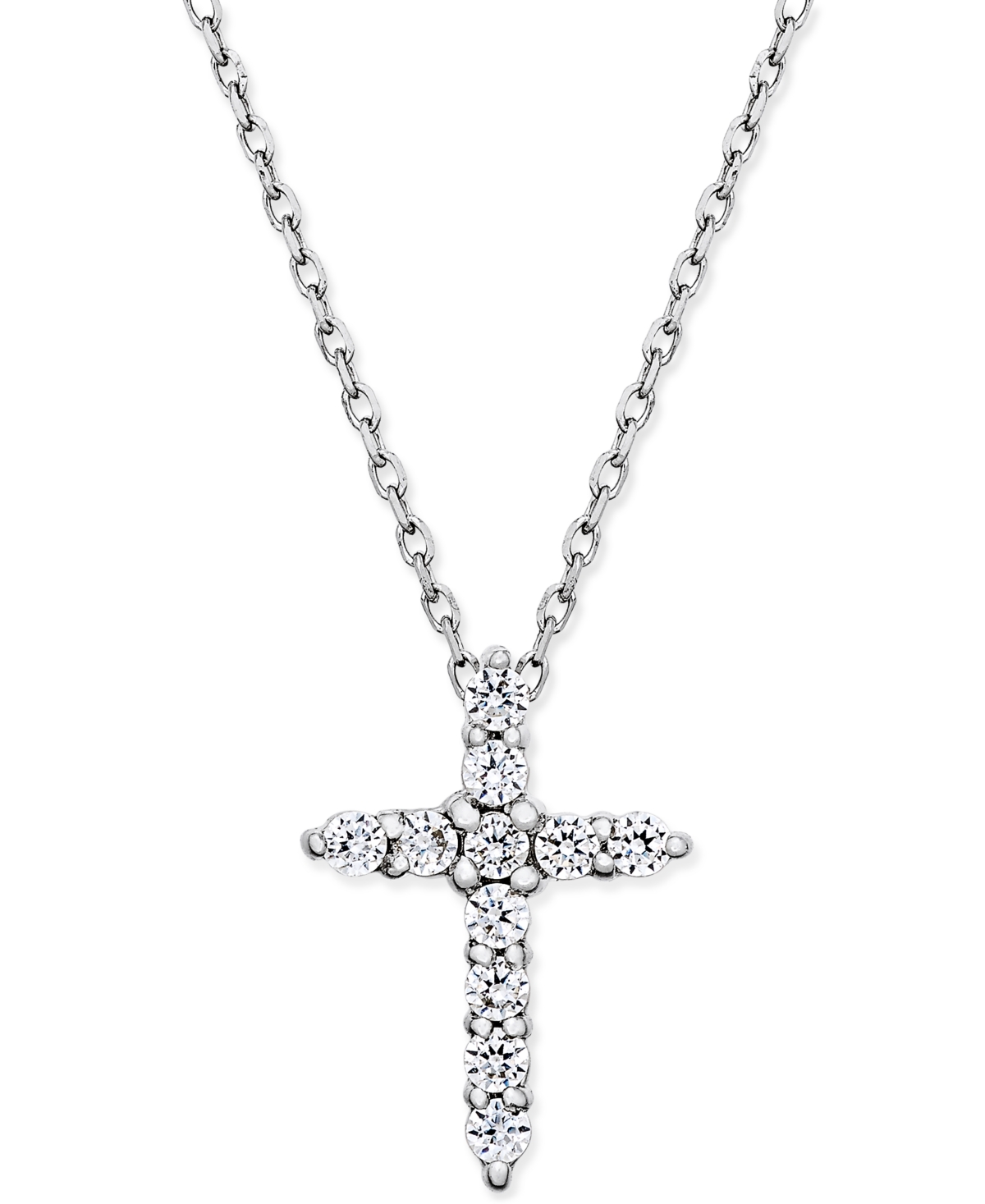Click here for Diamond Cross Pendant Necklace (1/4 ct. t.w.) in 1... prices