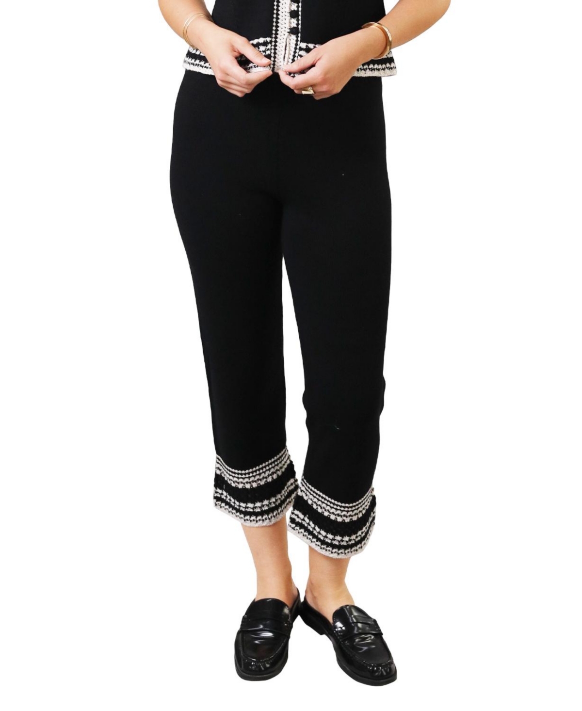 Click here for Central Park West Womens Winona Crochet Edge Pants... prices