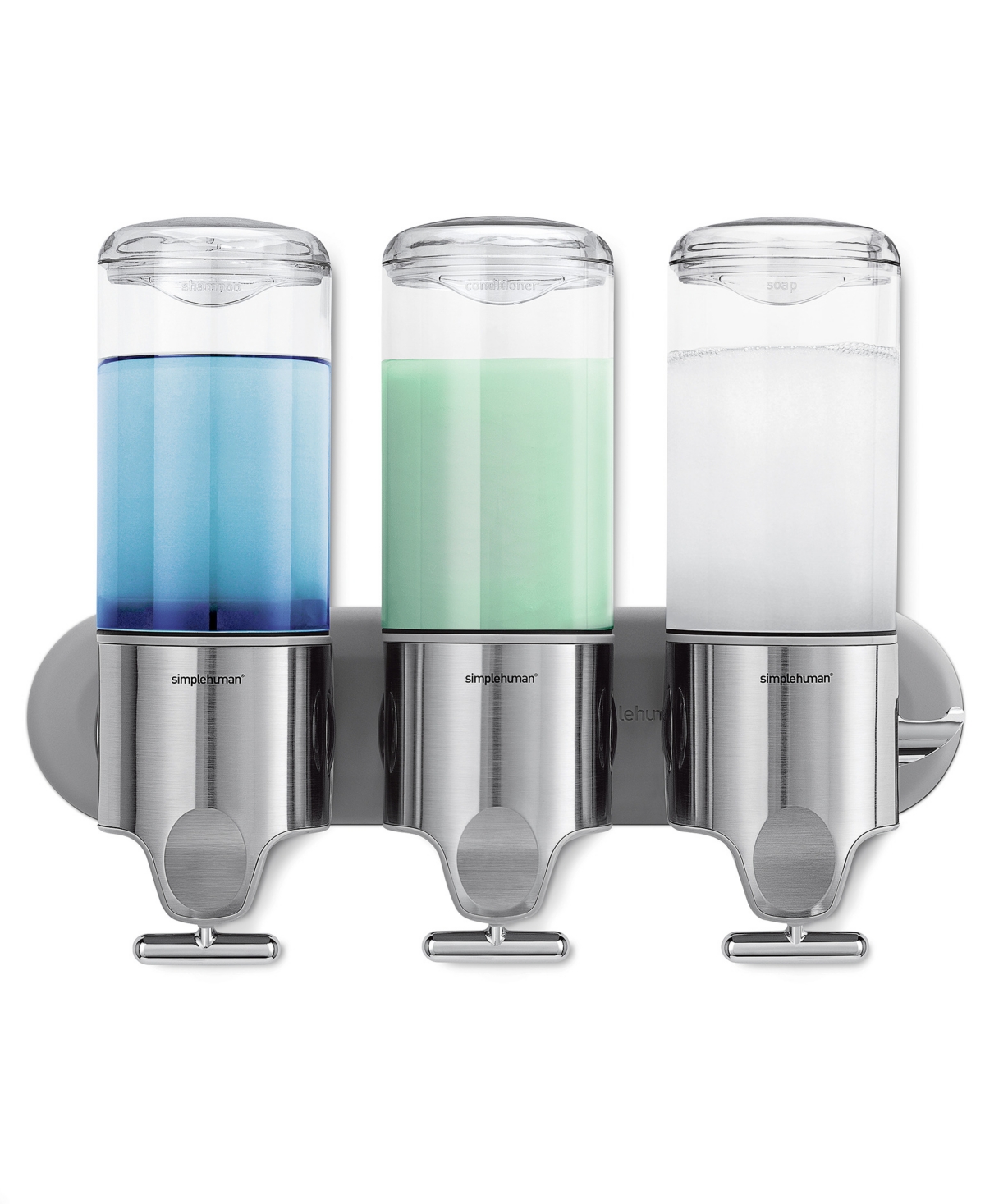 Click here for Simplehuman Triple Wall Mount Pump Shower Soap Dis... prices