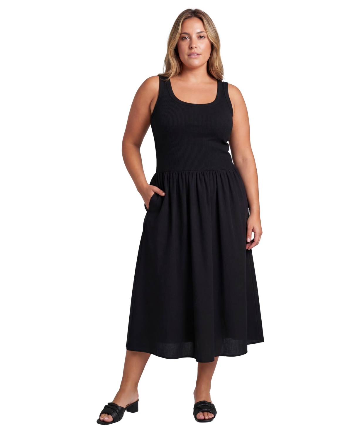 Click here for 24seven Comfort Apparel Plus Size Curvy Sleeveless... prices
