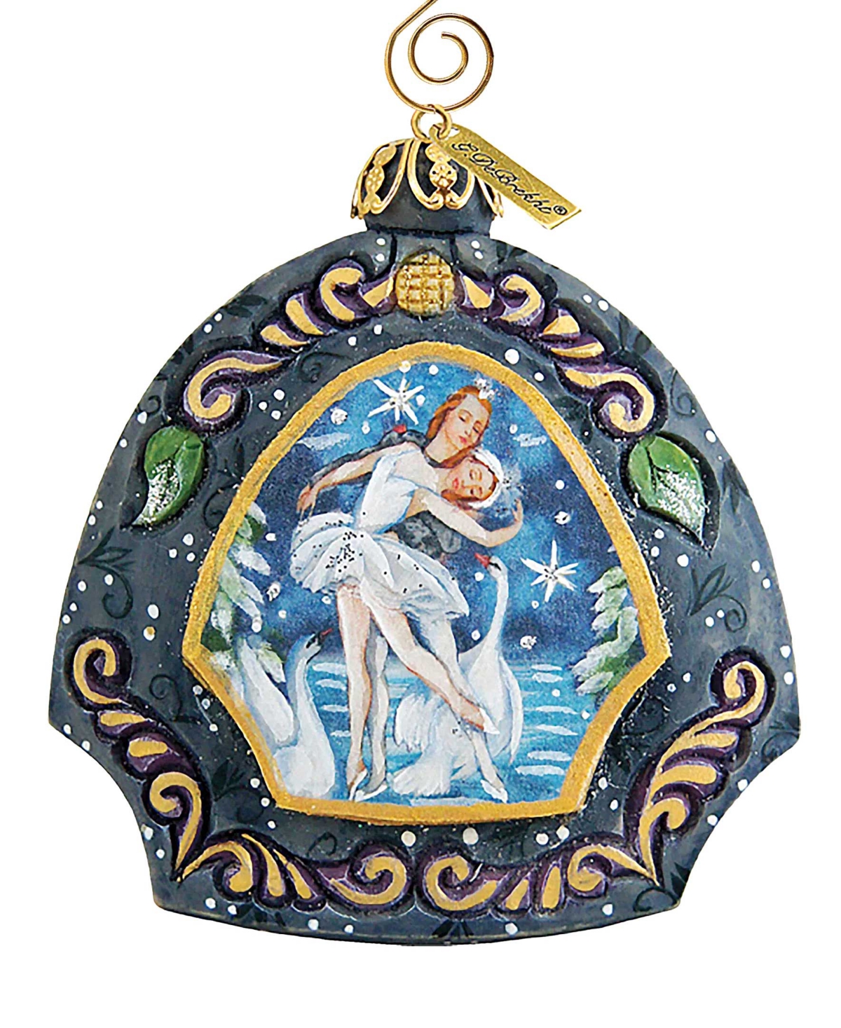 Click here for G.DeBrekht Hand Painted Scenic Ornament Swan Lake... prices