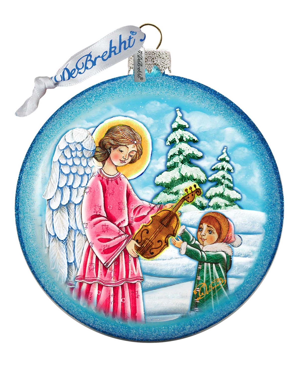 Click here for G.DeBrekht Guardian of Music Angel Glass Ornament... prices