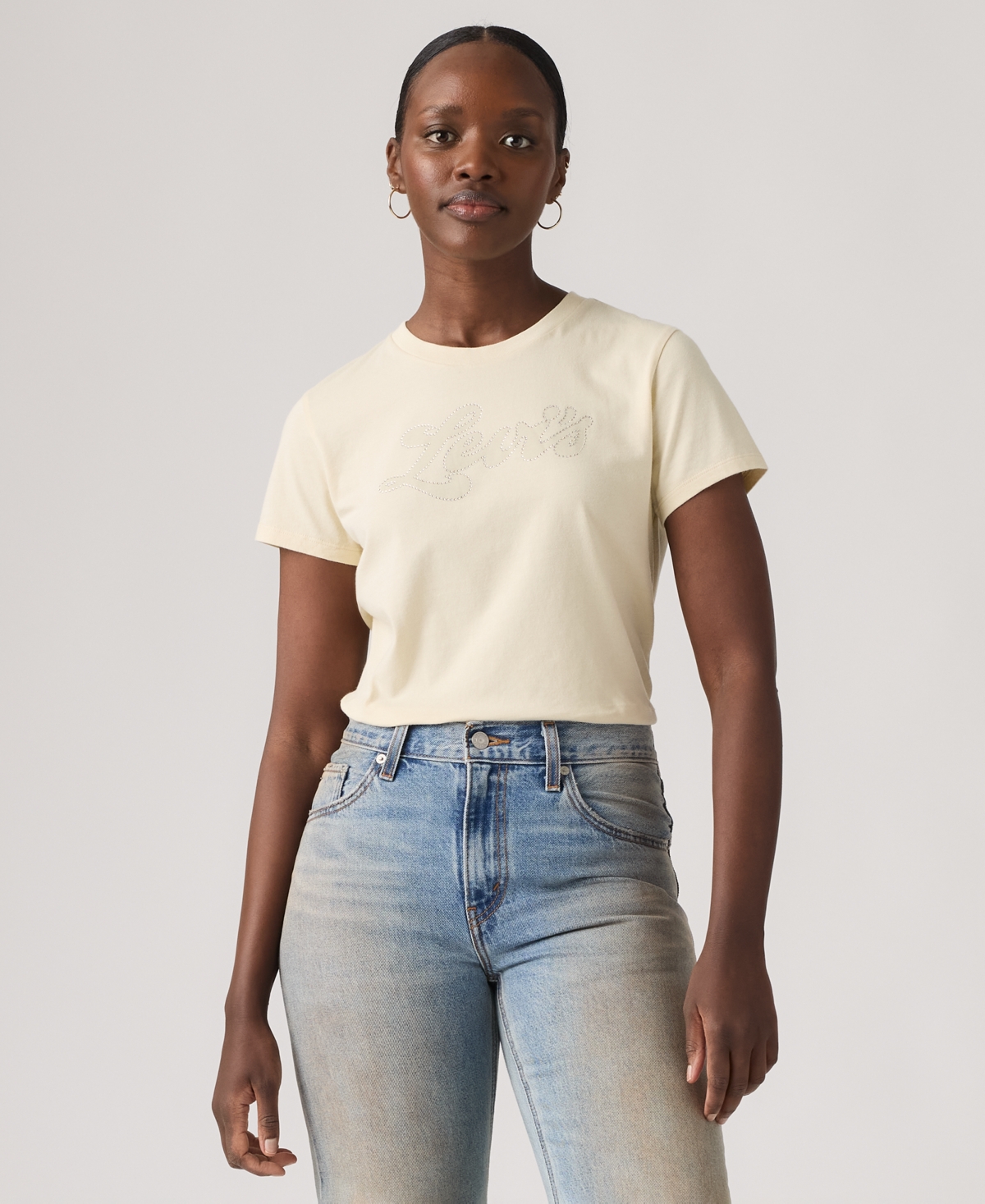 Click here for Levis Womens Perfect Graphic Logo Cotton T-shirt -... prices