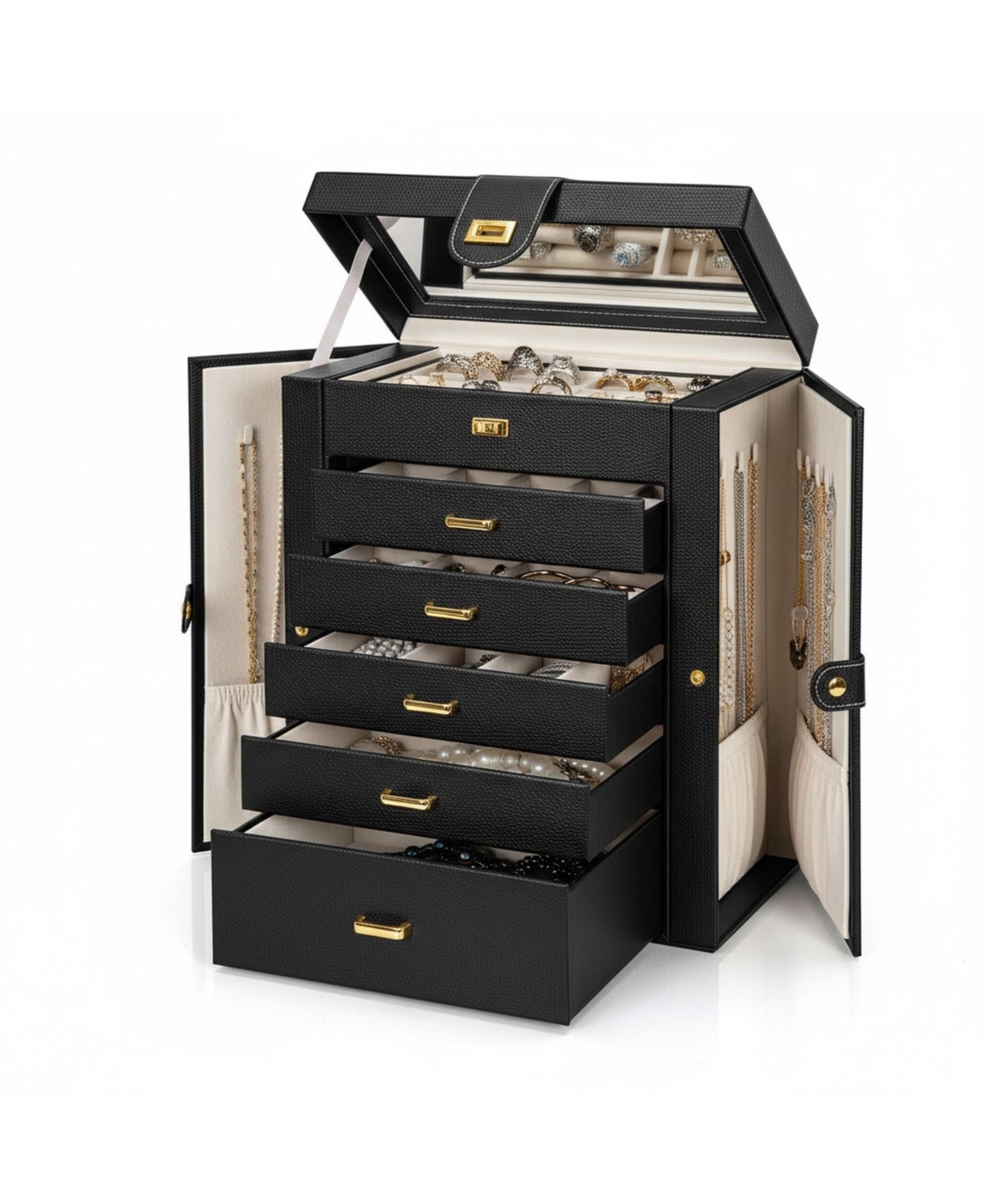 Click here for Yigii Extra Large 6-Tier Jewelry Organizer with Mi... prices