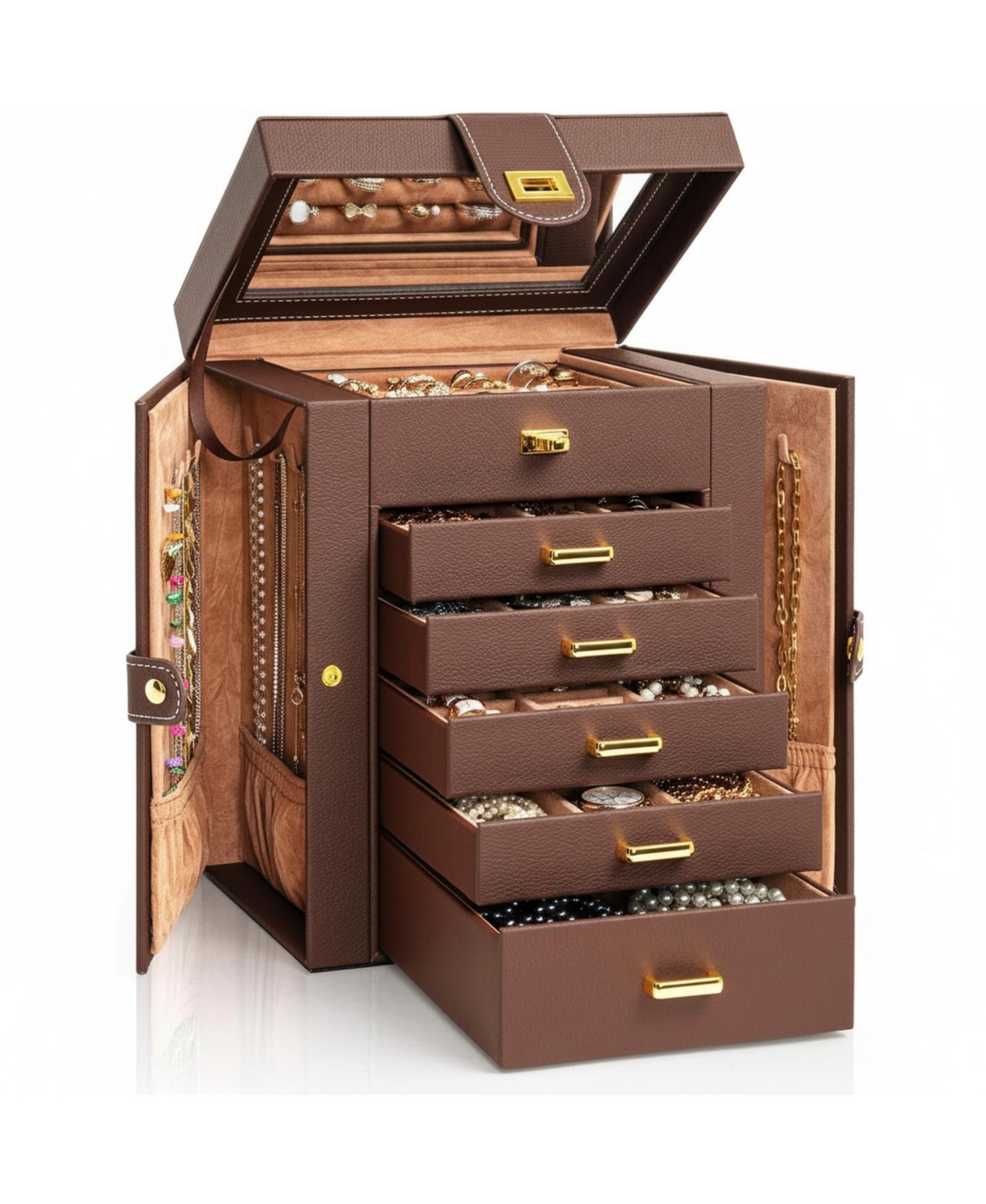 Click here for Yigii Extra Large 6-Tier Jewelry Organizer with Mi... prices