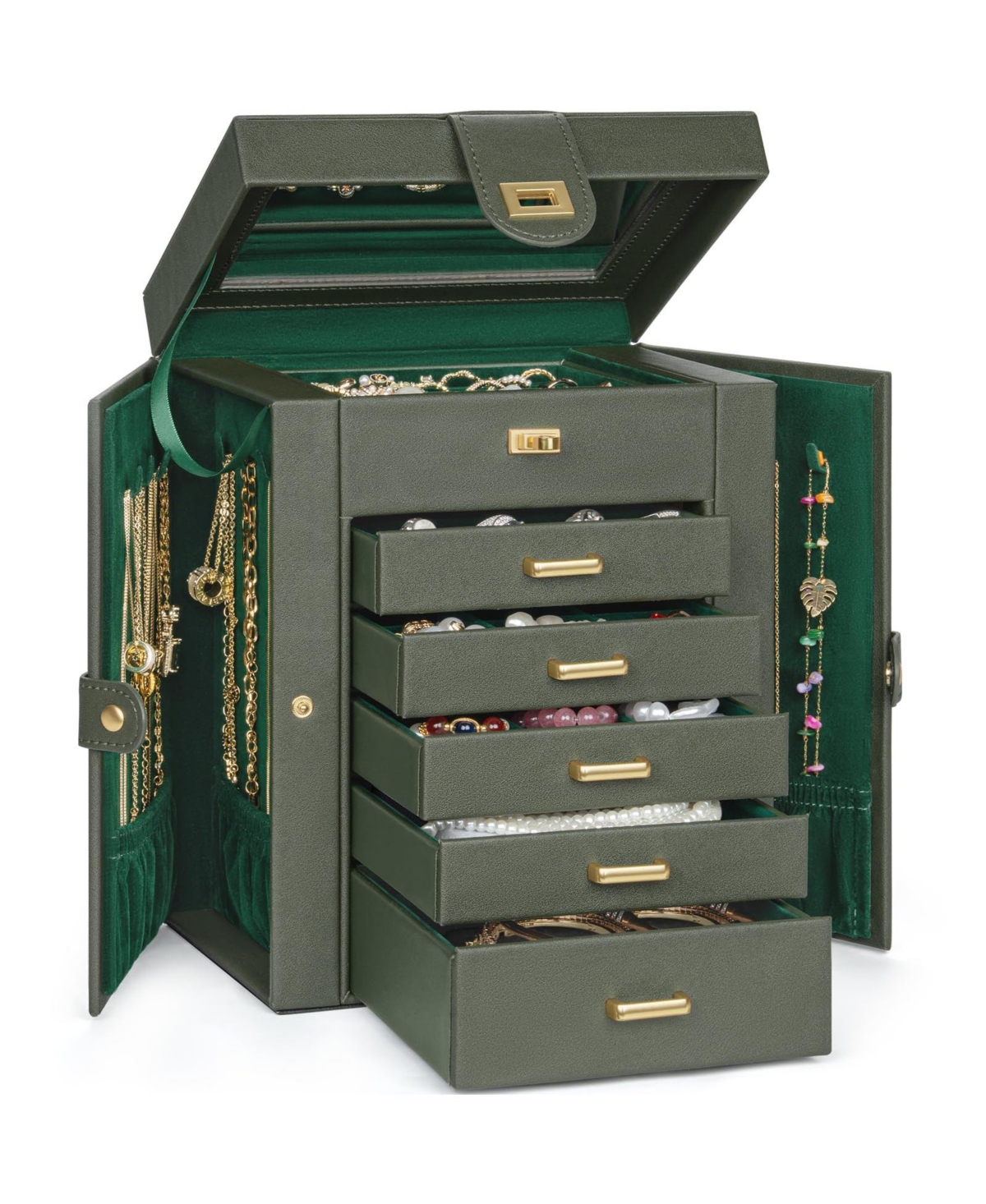 Click here for Yigii Extra Large 6-Tier Jewelry Organizer with Mi... prices