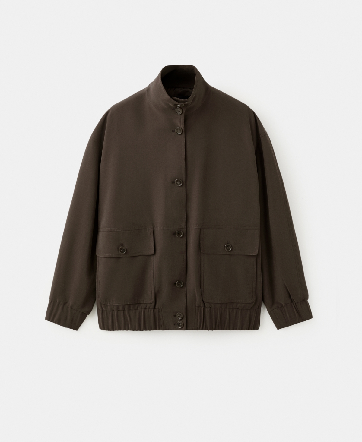 Click here for Mango Womens Pockets Oversized Jacket - Chocolate prices