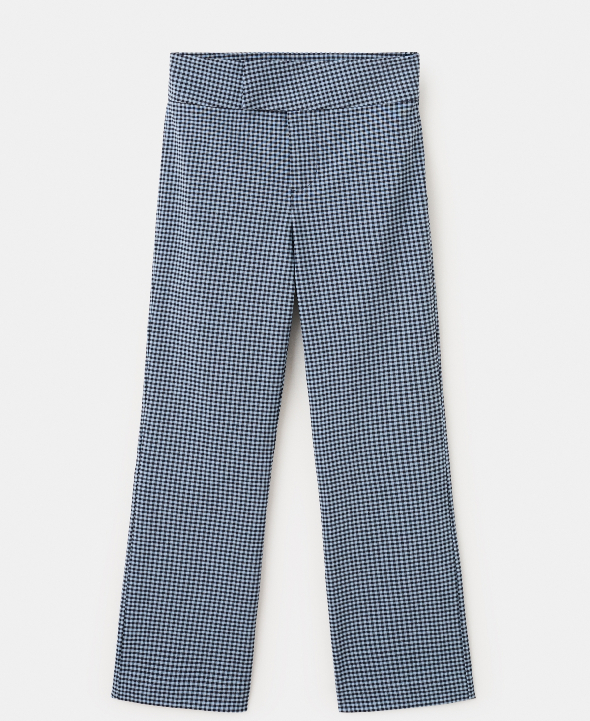 Click here for Mango Womens Gingham-Check Cropped Pants - Blue prices