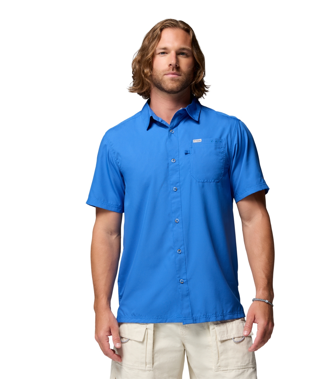 Click here for Columbia Mens Slack Tide Camp Shirt - Vivid Blue prices