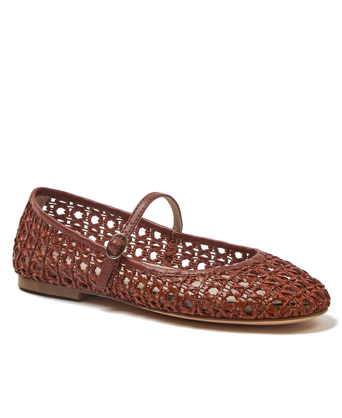 Click here for Lands End Womens Woven Mary Jane Flats - Cognac prices