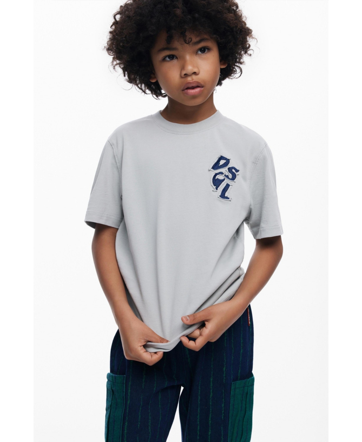 Click here for Desigual Boys Denim T-shirt - White prices