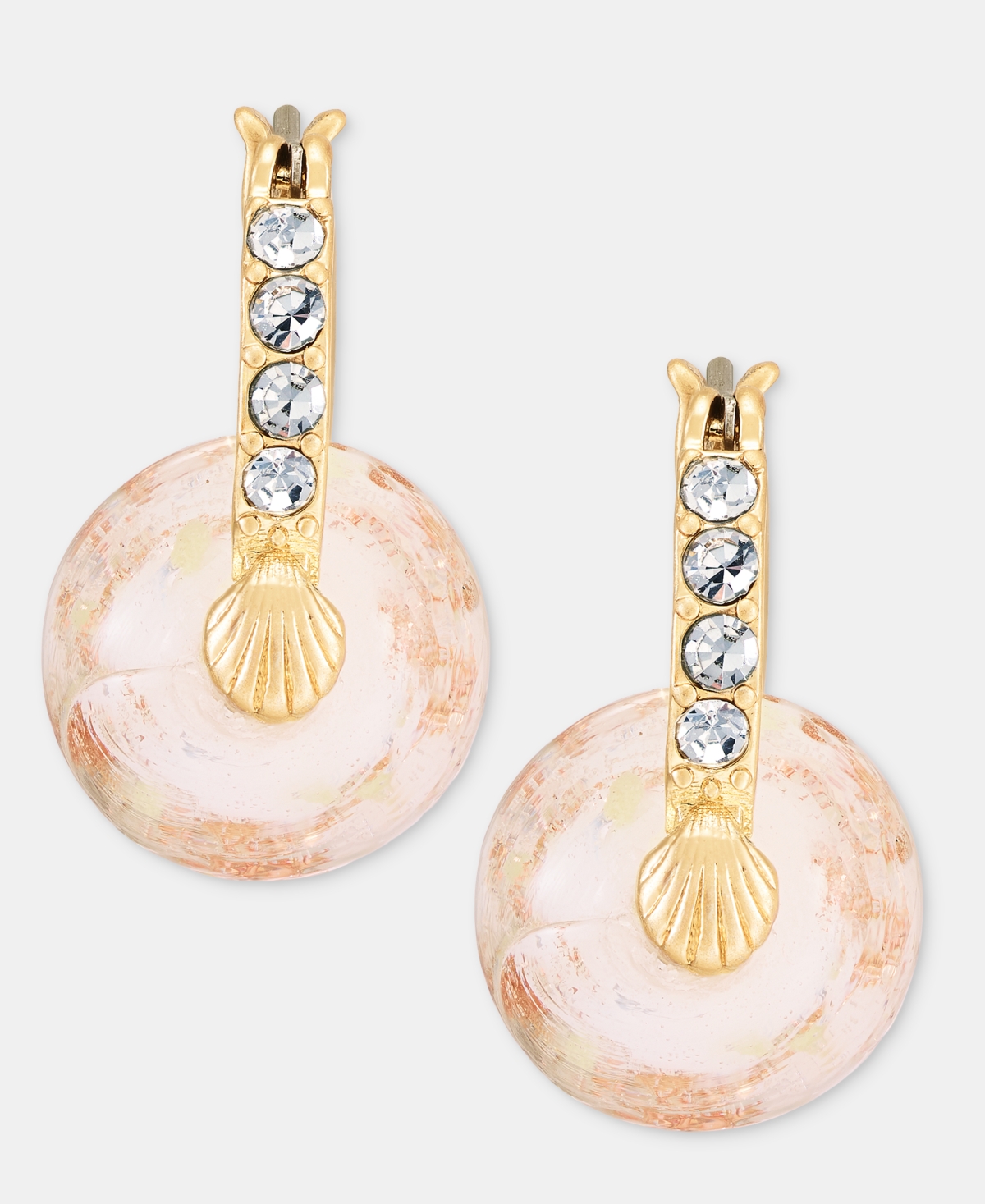Click here for lonna & lilly Murano Glass Charm Pave Hoop Earring... prices