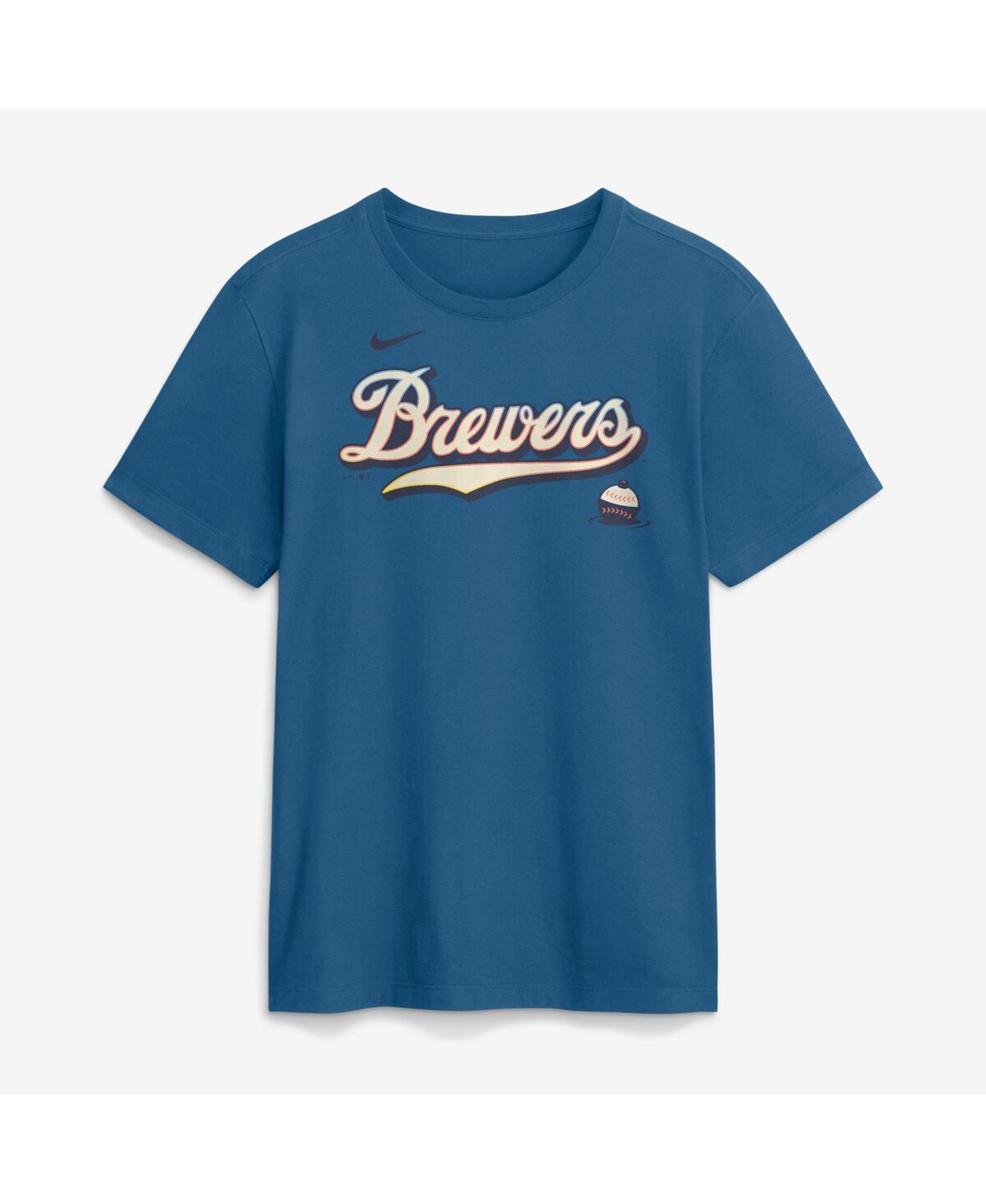 Click here for Nike Mens Royal Milwaukee Brewers 2026 City Connec... prices