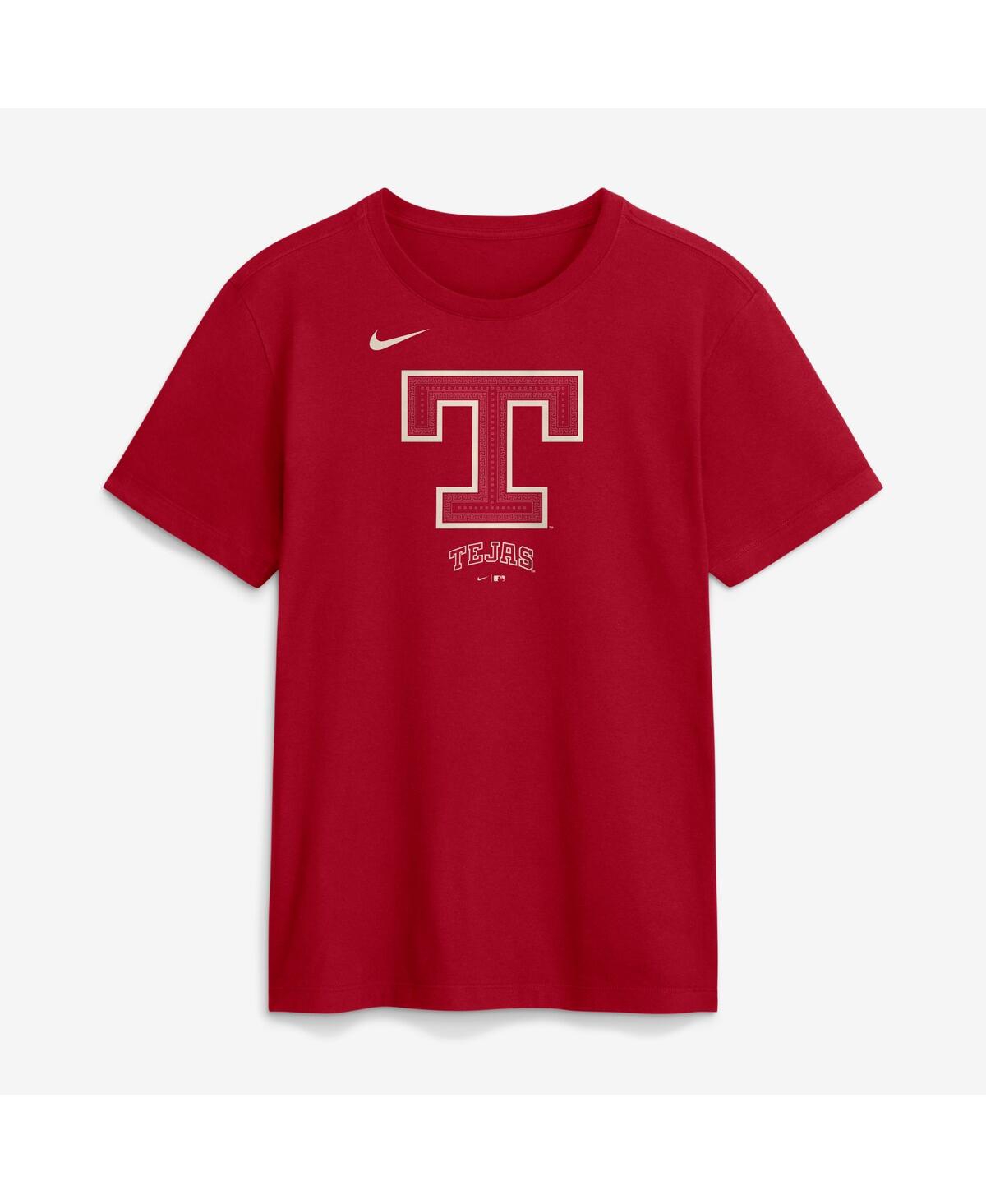 Click here for Nike Mens Red Texas Rangers 2026 City Connect Larg... prices