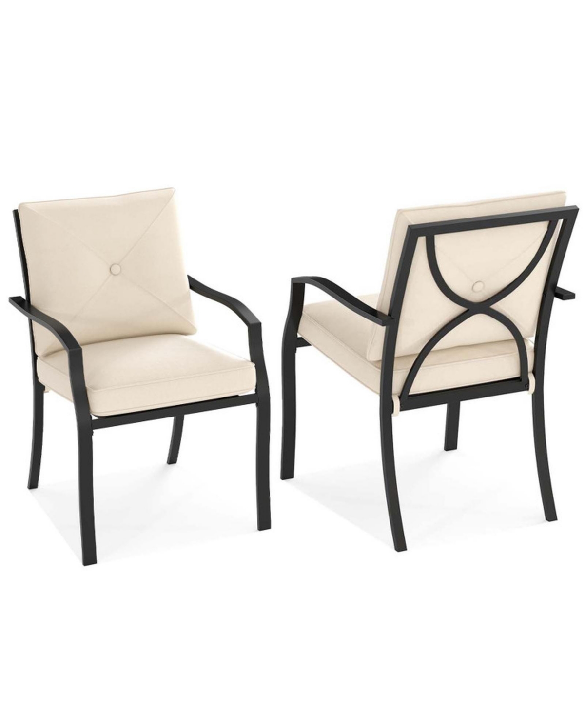 Click here for Gouun Stackable Patio Dining Chairs Set of 2 with... prices