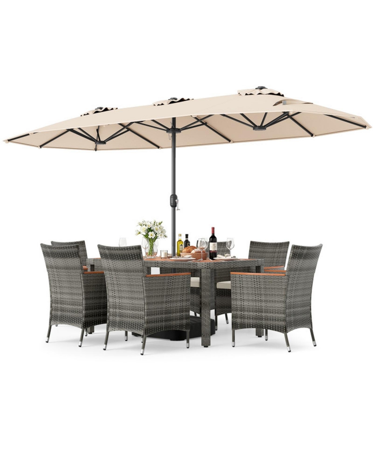 Click here for Gouun 8-Piece Patio Dining Set with Double-Sided M... prices