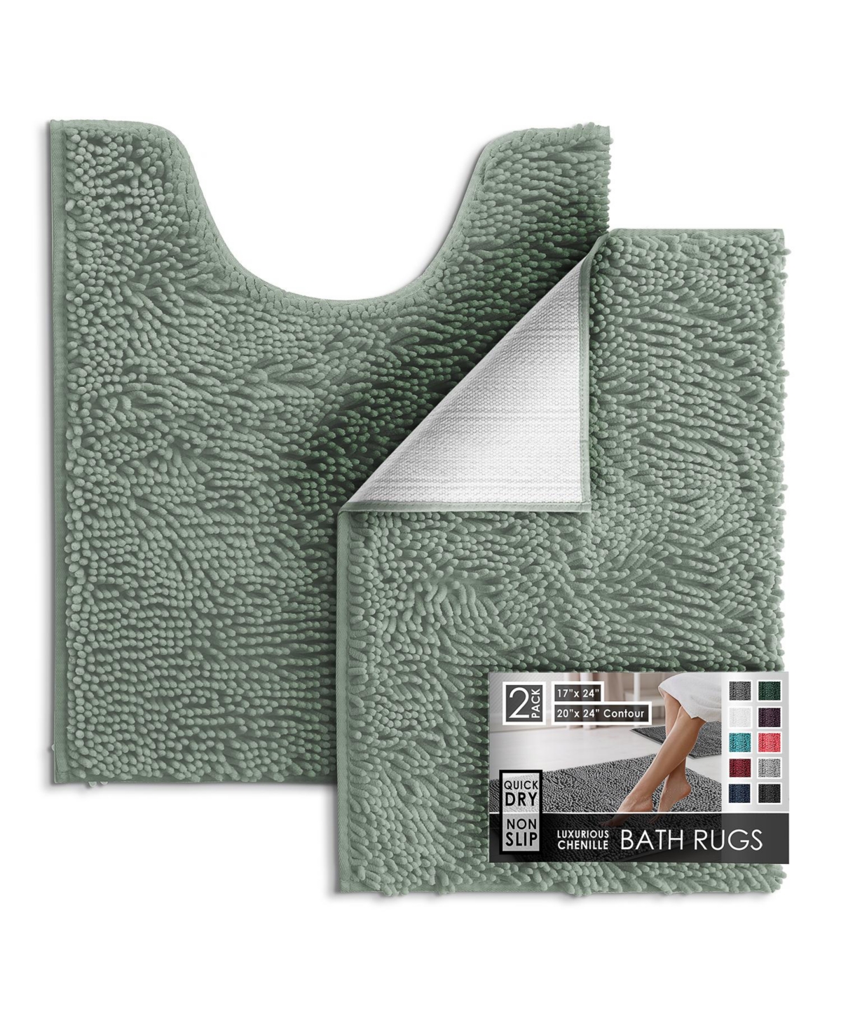 Click here for Hearth and Harbor Chenille Bath Rug 2-Piece Set -... prices