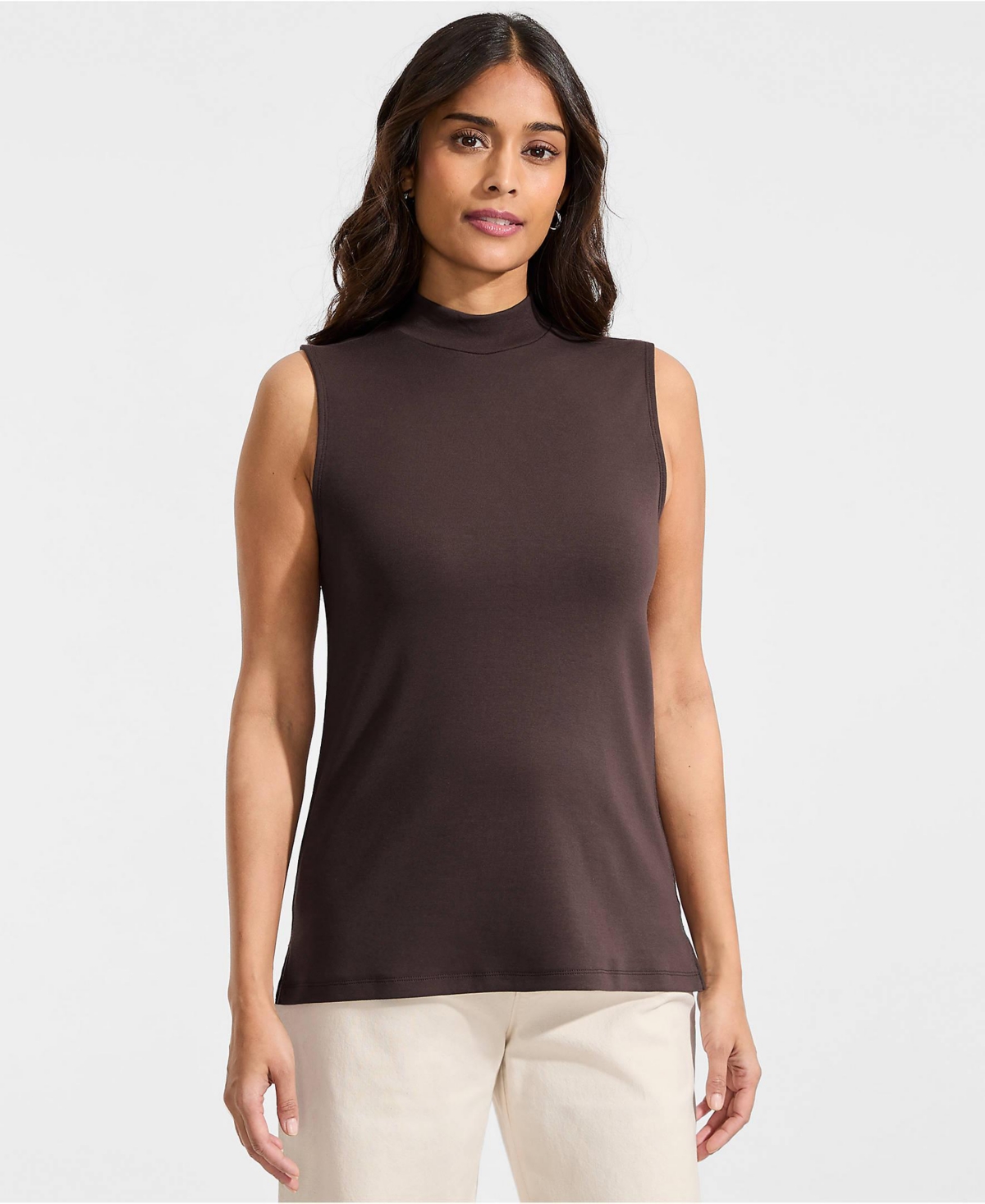 Click here for Lands End Womens Sleeveless Polished Essentials Mo... prices