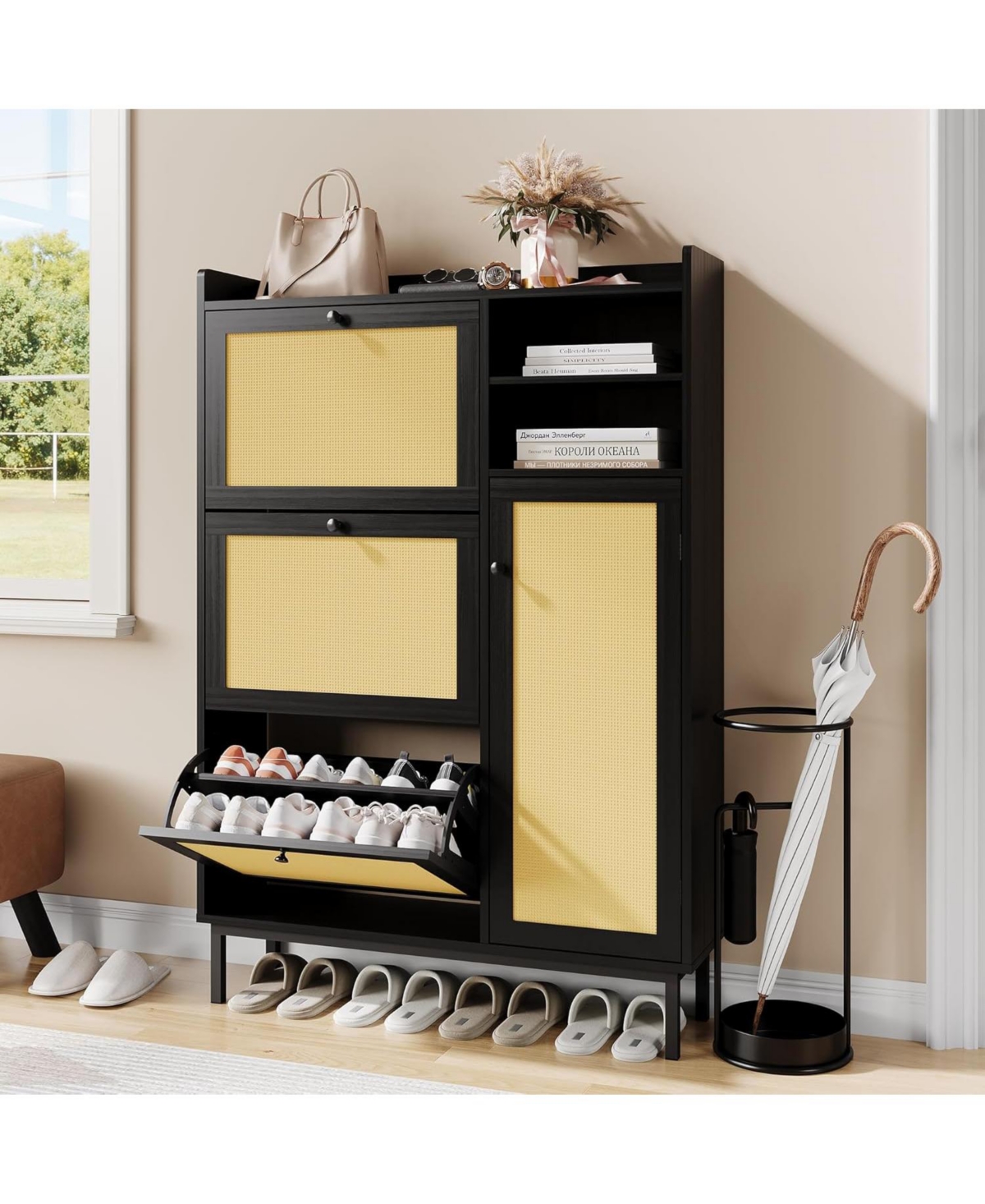 Click here for gaomon Freestanding Shoe Cabinet with 3 Flip Drawe... prices