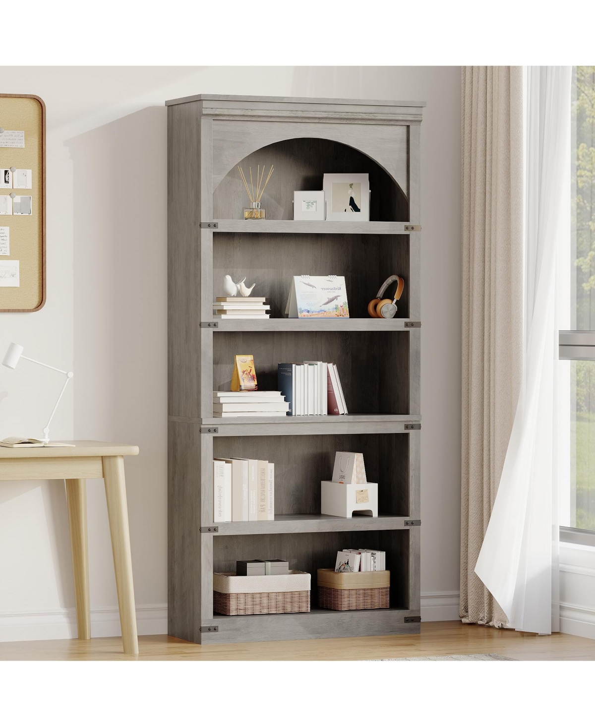 Click here for gaomon 68.7 Tall Bookshelf  5-Tier Floor Standing... prices