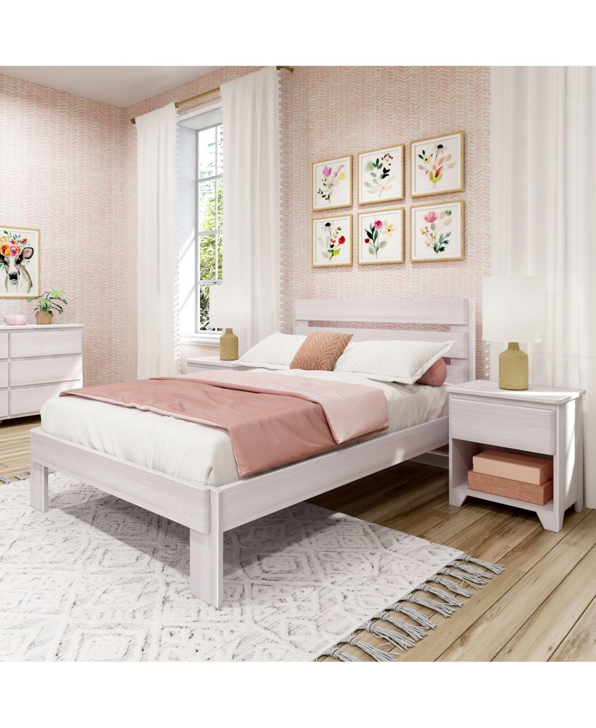 Click here for Max and Lily Bed Frame  Farmhouse Solid Wood Platf... prices