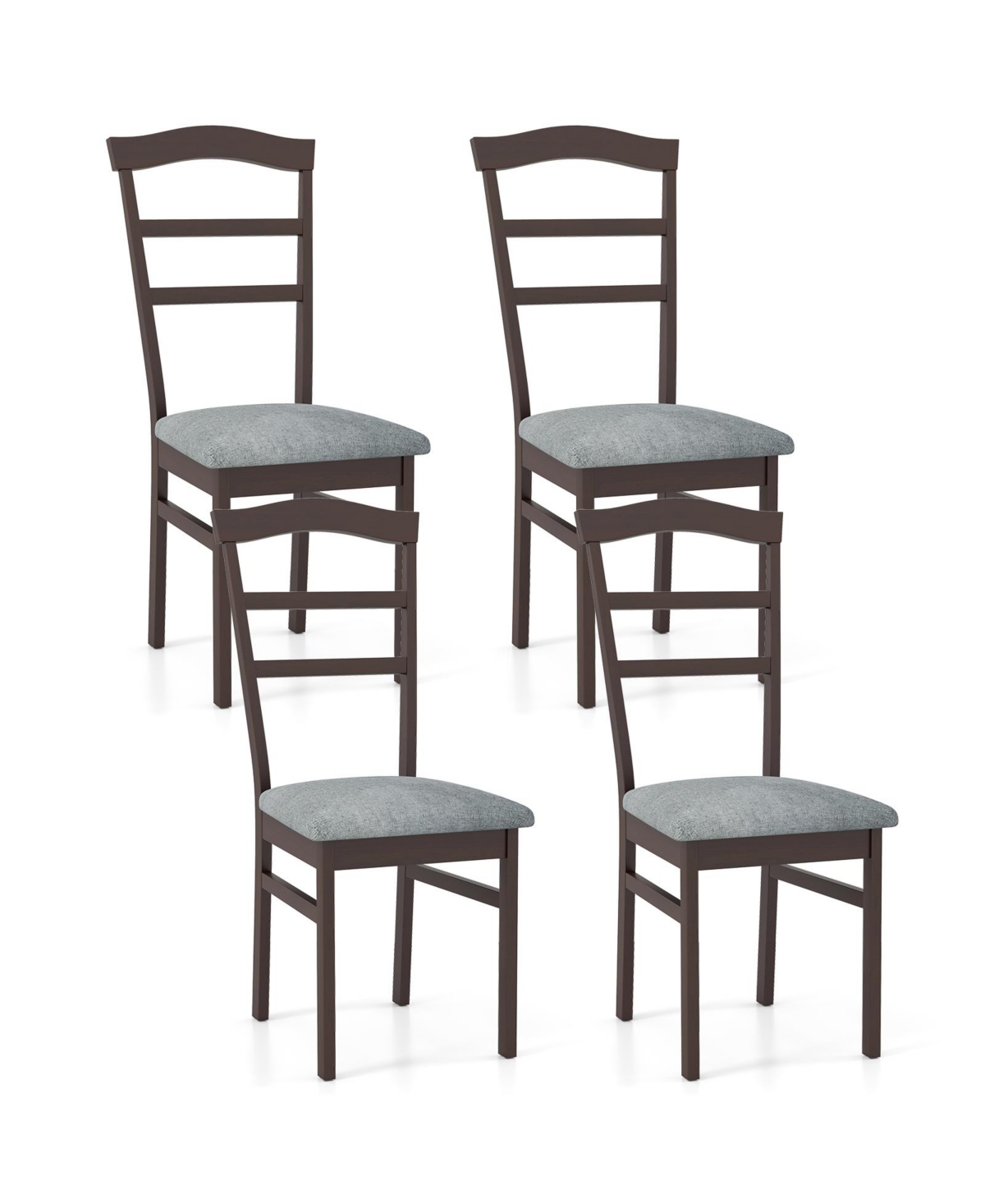 Click here for Gymax Modern Dining Chairs Set of 4 with Rubber Wo... prices