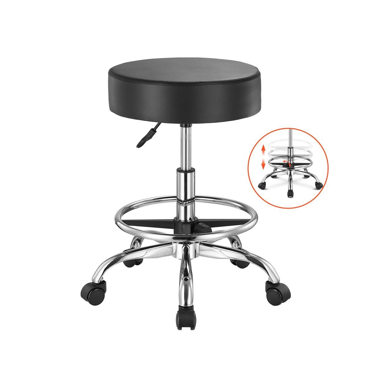 Click here for Sugift Adjustable Height Rolling Stool with Footre... prices