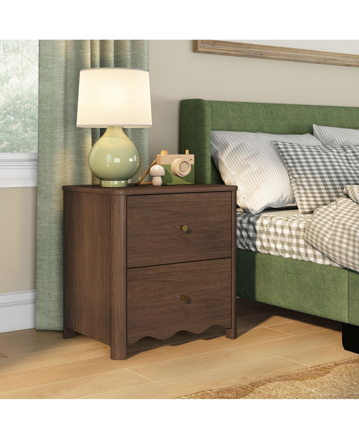 Click here for Max & Lily Sutton 2 Drawer Nightstand - Walnut prices