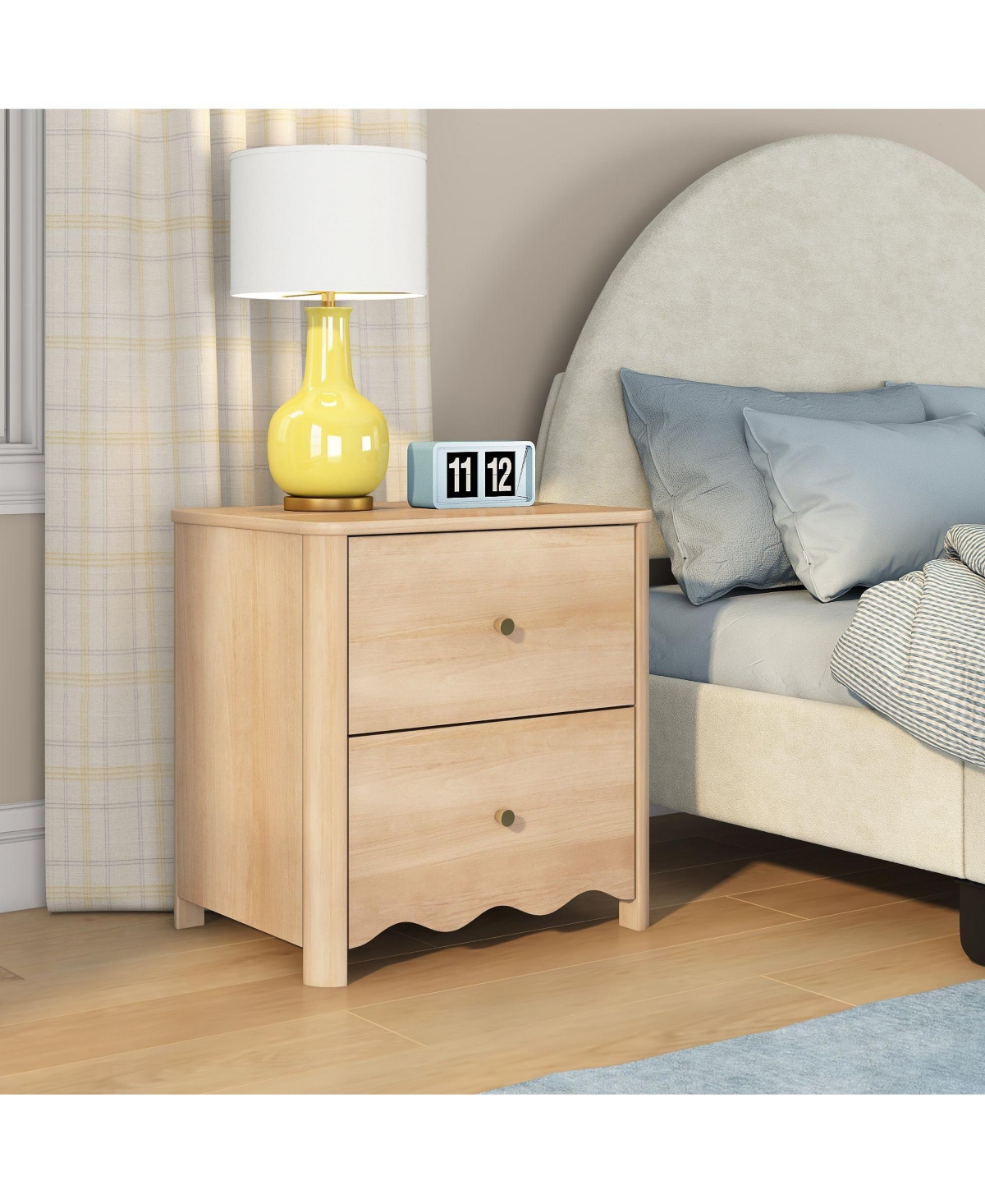 Click here for Max & Lily Sutton 2 Drawer Nightstand - Blonde prices