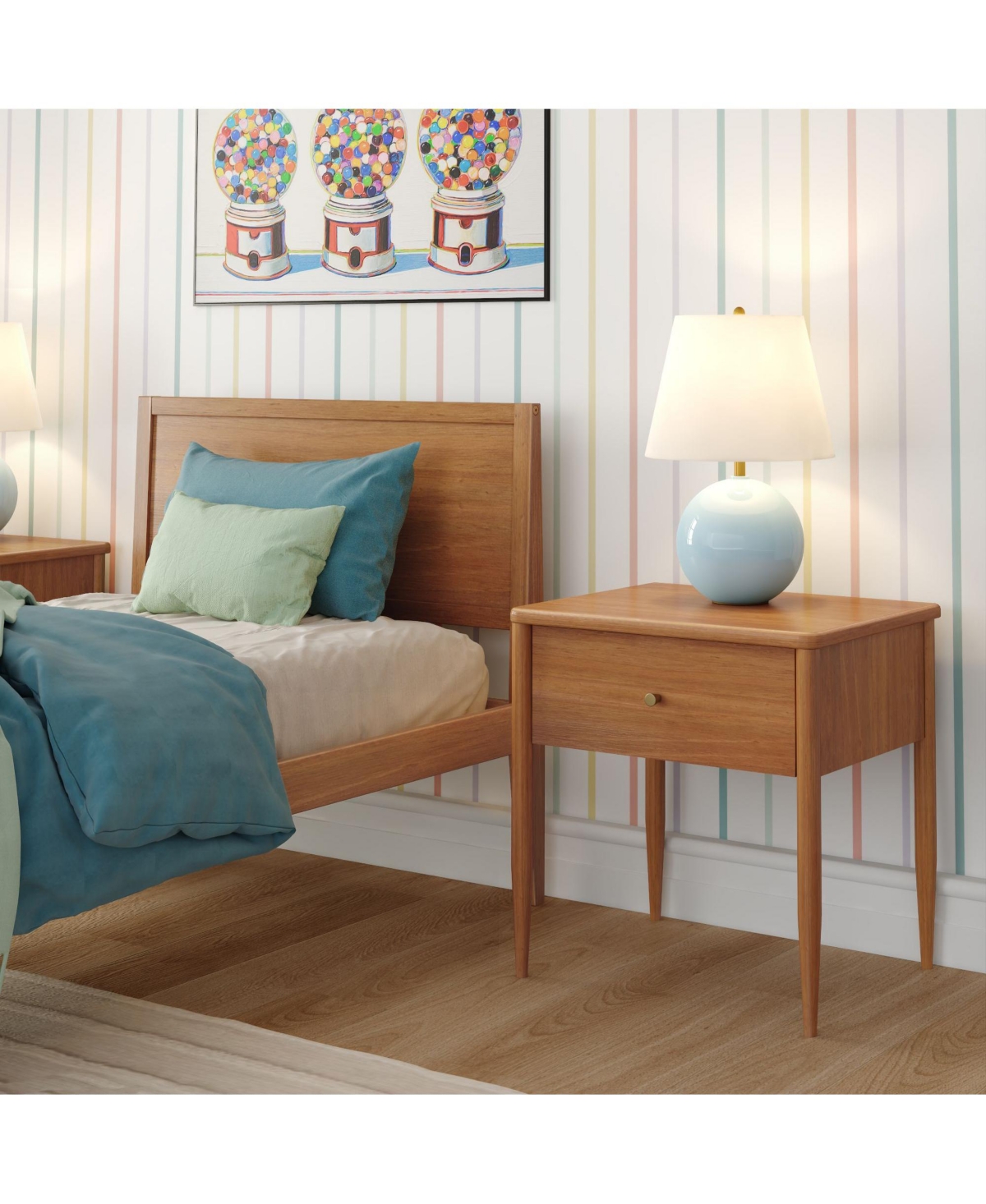 Click here for Max and Lily Harbor 1 Drawer Nightstand - Pecan prices