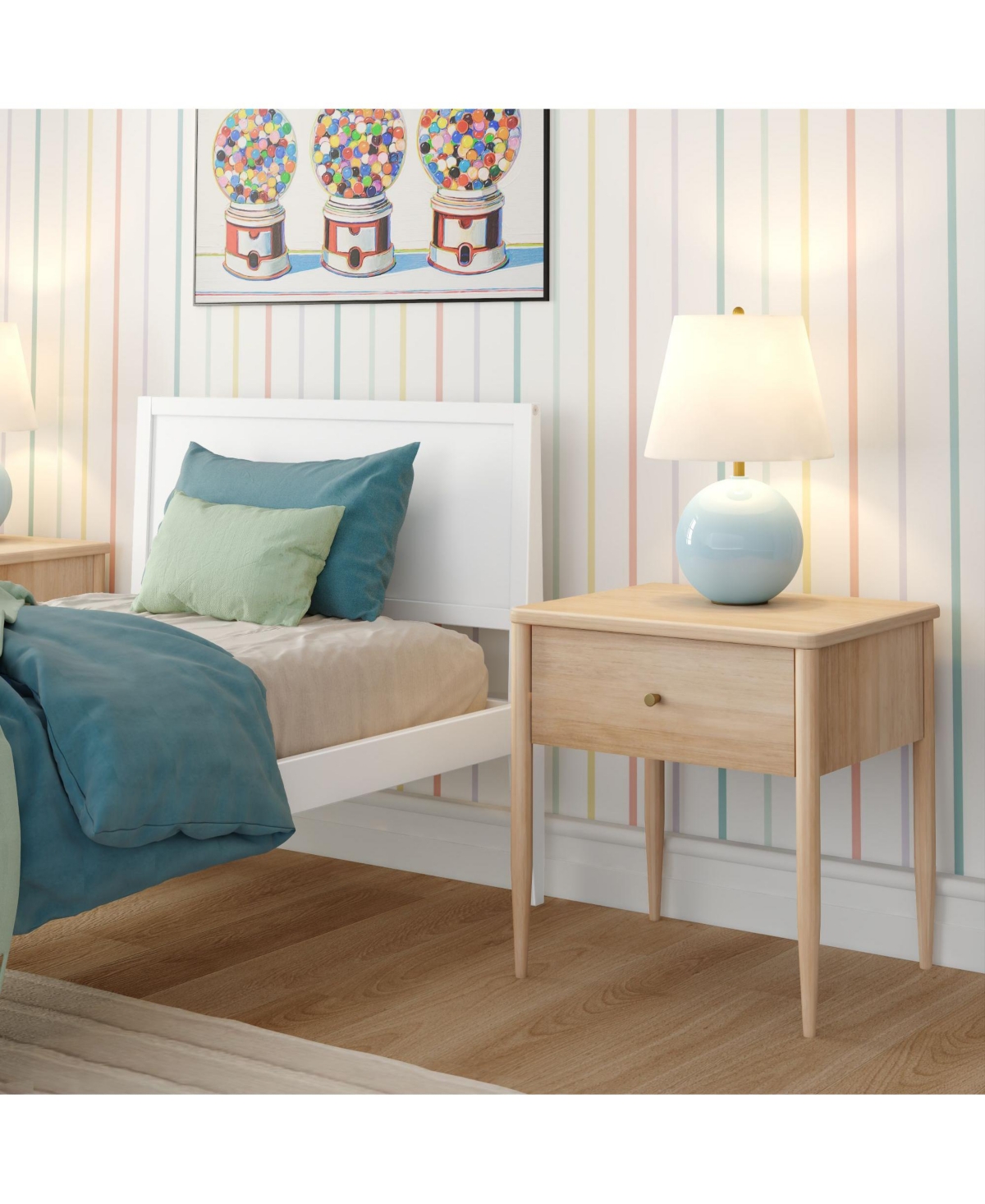 Click here for Max and Lily Harbor 1 Drawer Nightstand - Blonde prices